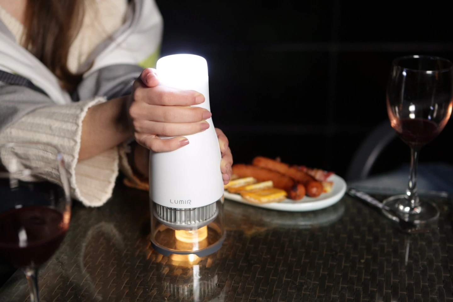 Eco-friendly LED lamp brightens without batteries or plugs