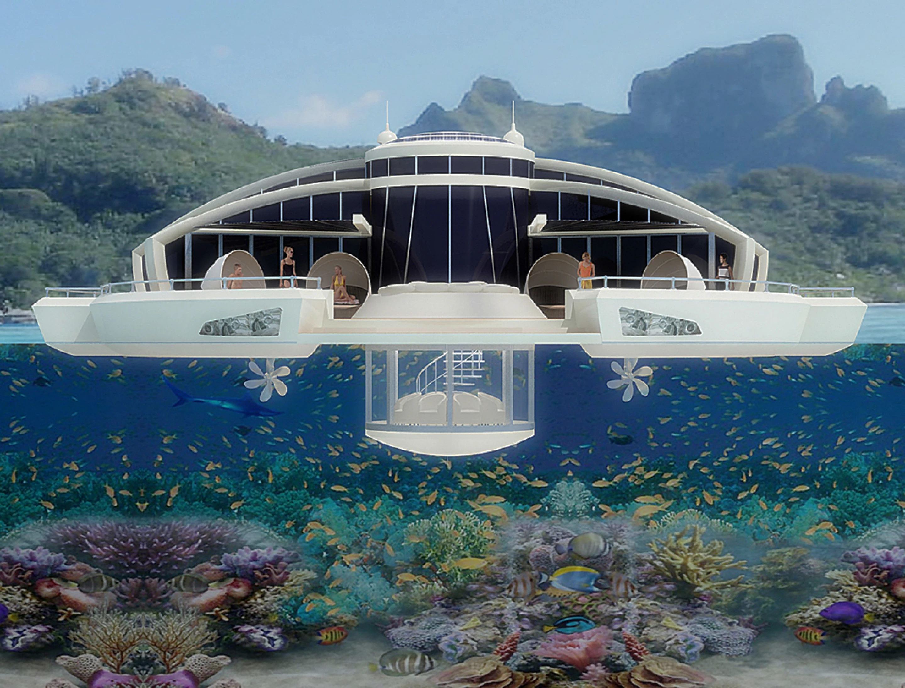 Conceptual floating hotel suite aims for energy autonomy