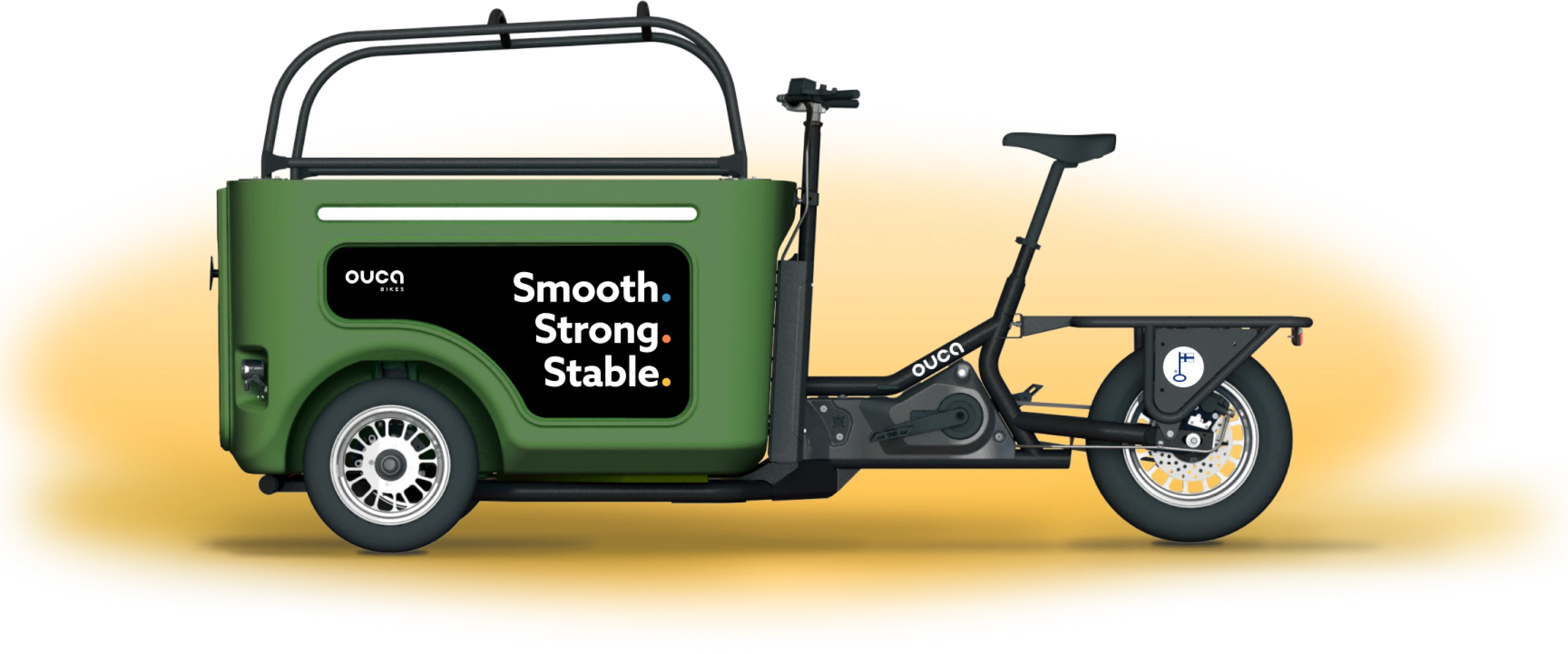 Ox-like cargo etrike tubs over 500 pounds or 8 children through city