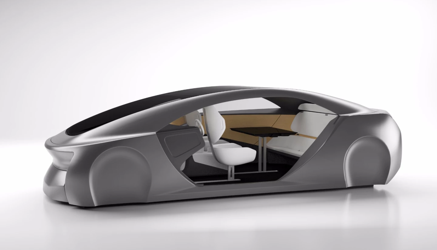 Panasonic's autonomous car cabin sits you at an interactive display table