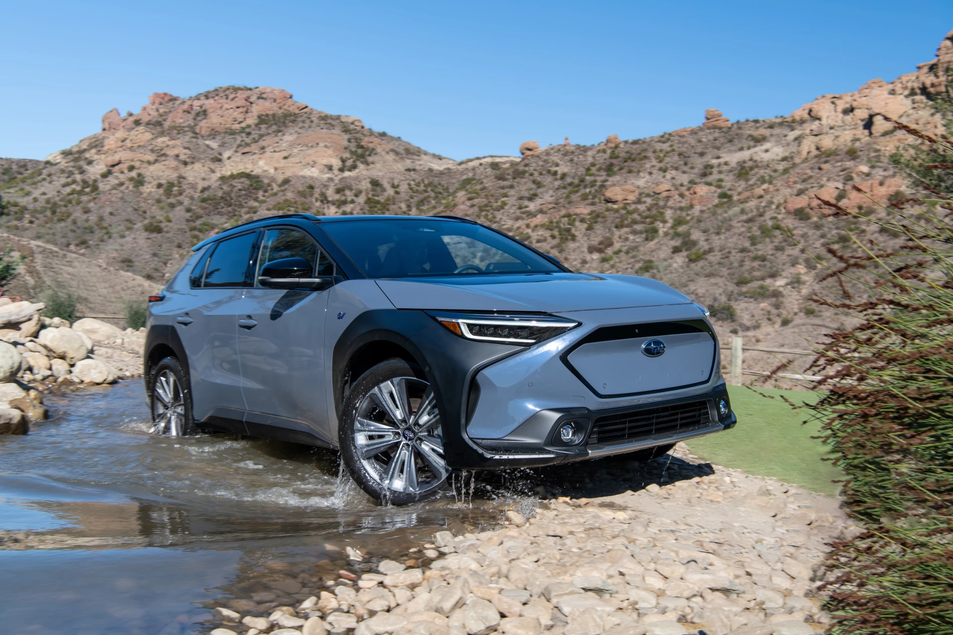 Subaru's first electric SUV claws out 220 miles of all-wheel adventure