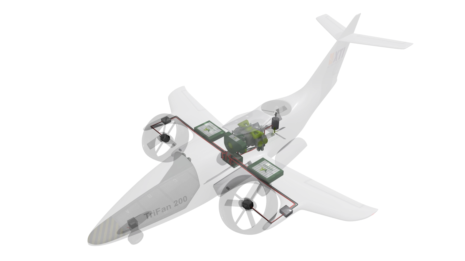 XTI reconfigures its TriFan eVTOL as a diesel-hybrid cargo drone