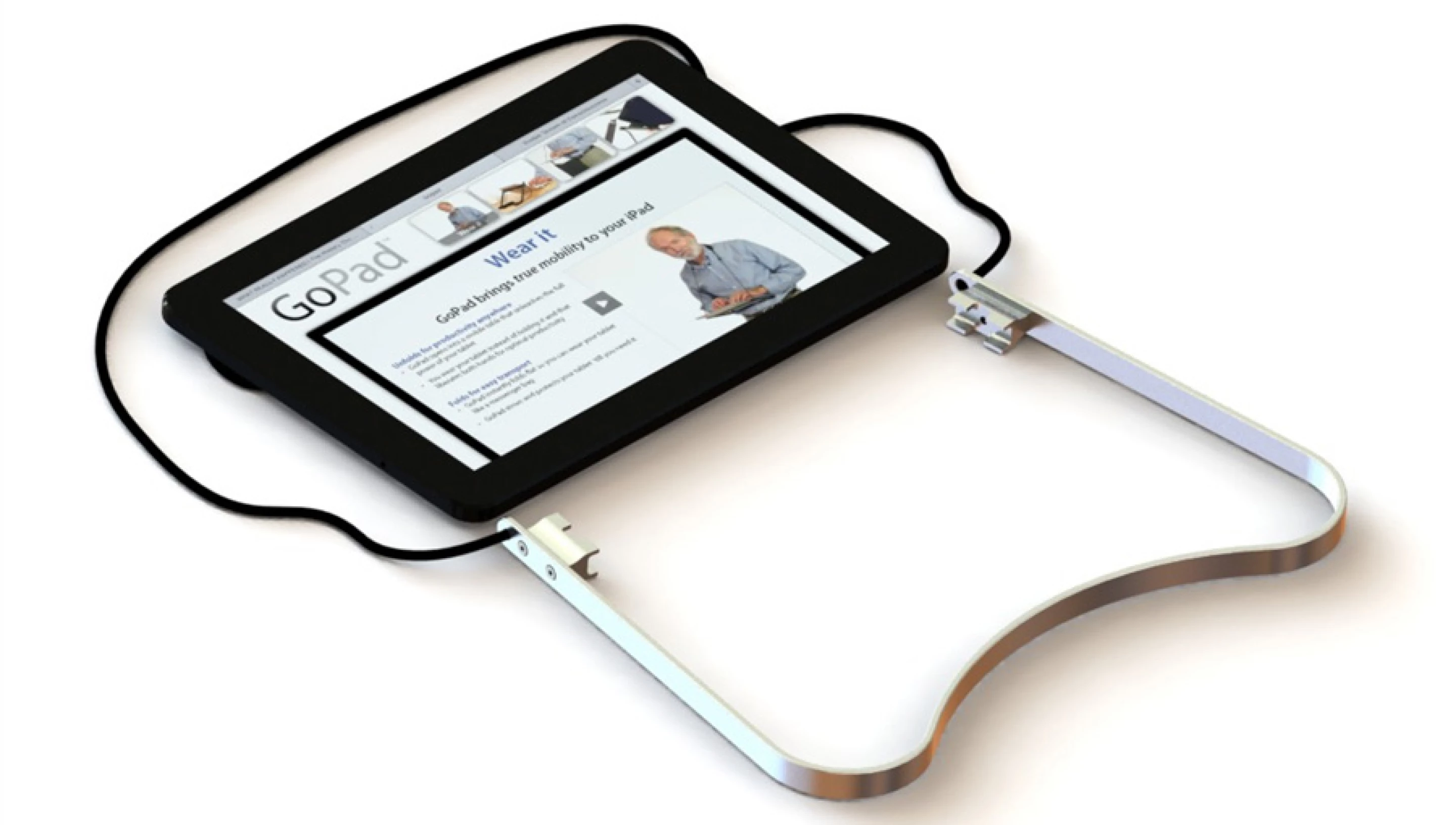 Wear your iPad or other tablet wherever you go, with GoPad