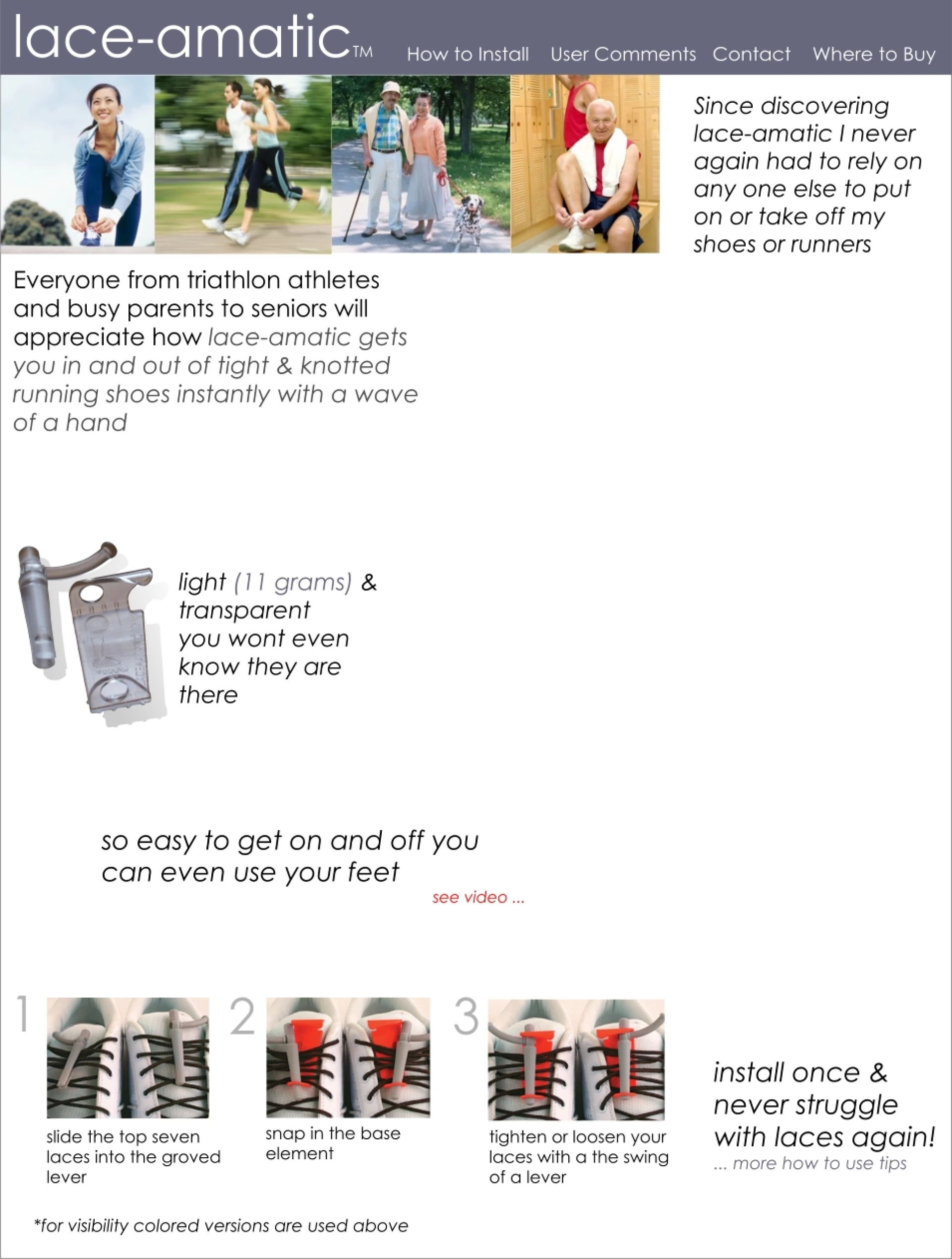 Lace-amatic makes light work of tying and tightening shoe laces