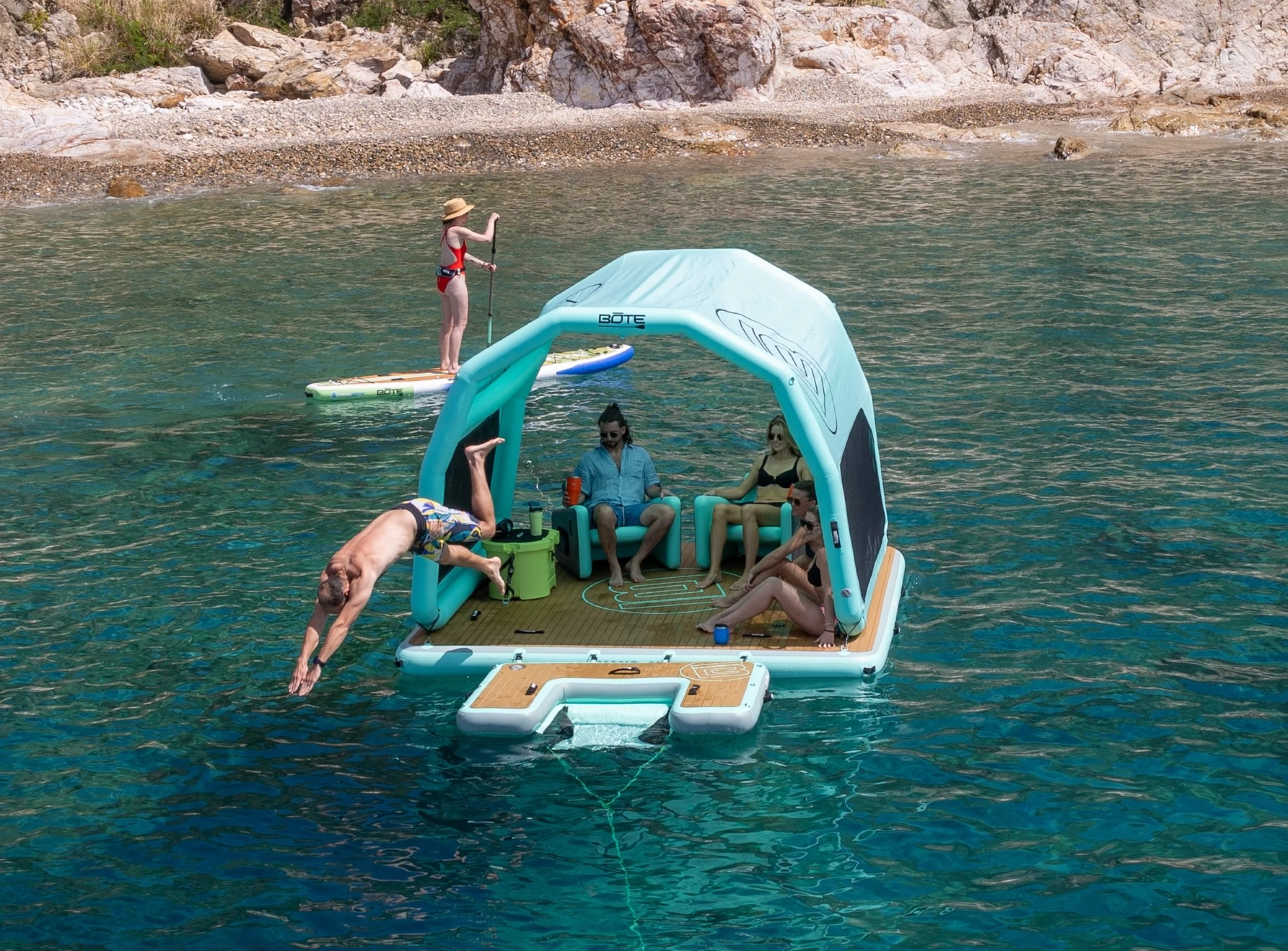 Bote Hangout Shade inflatable awning for land and water