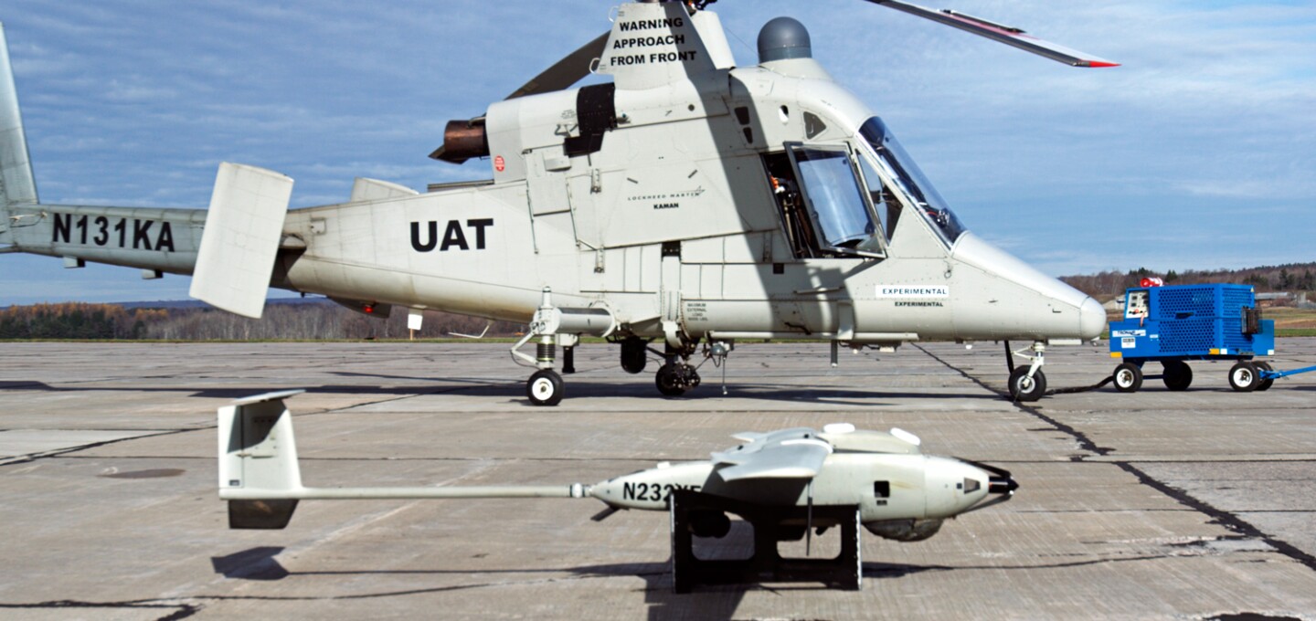 Unmanned helicopter and drone join forces in safer approach to fighting ...