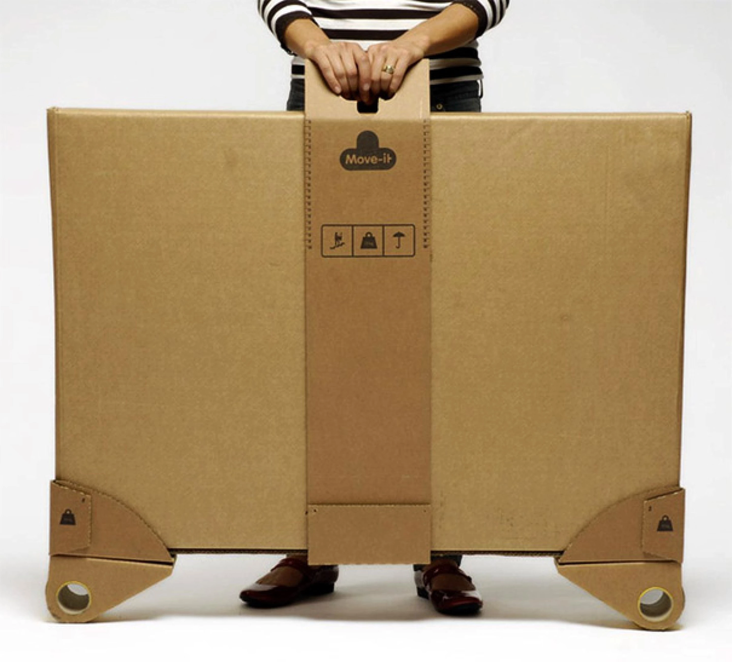 Move-it: recyclable, removable cardboard parts that turn a box into a ...
