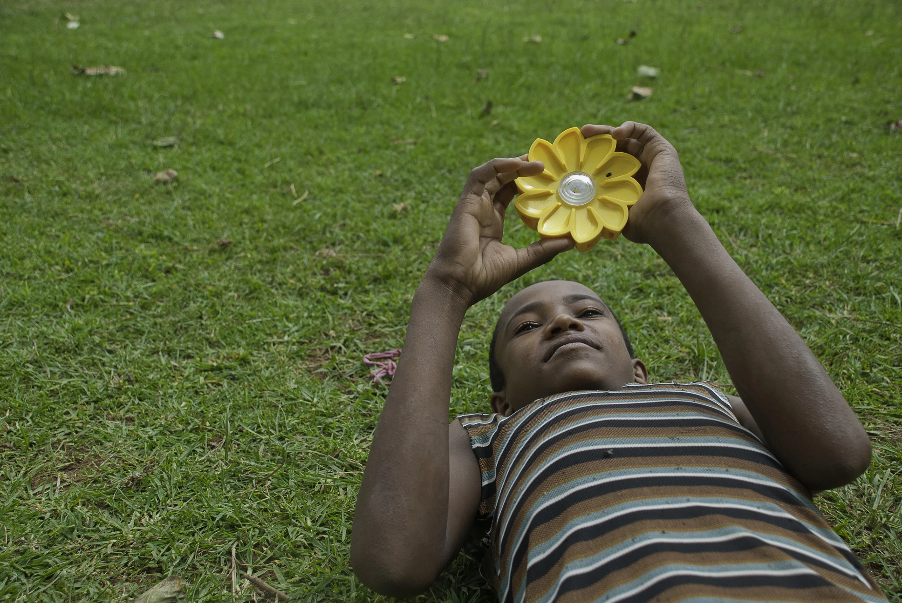 Solar-powered light designed to provide indoor illumination in ...