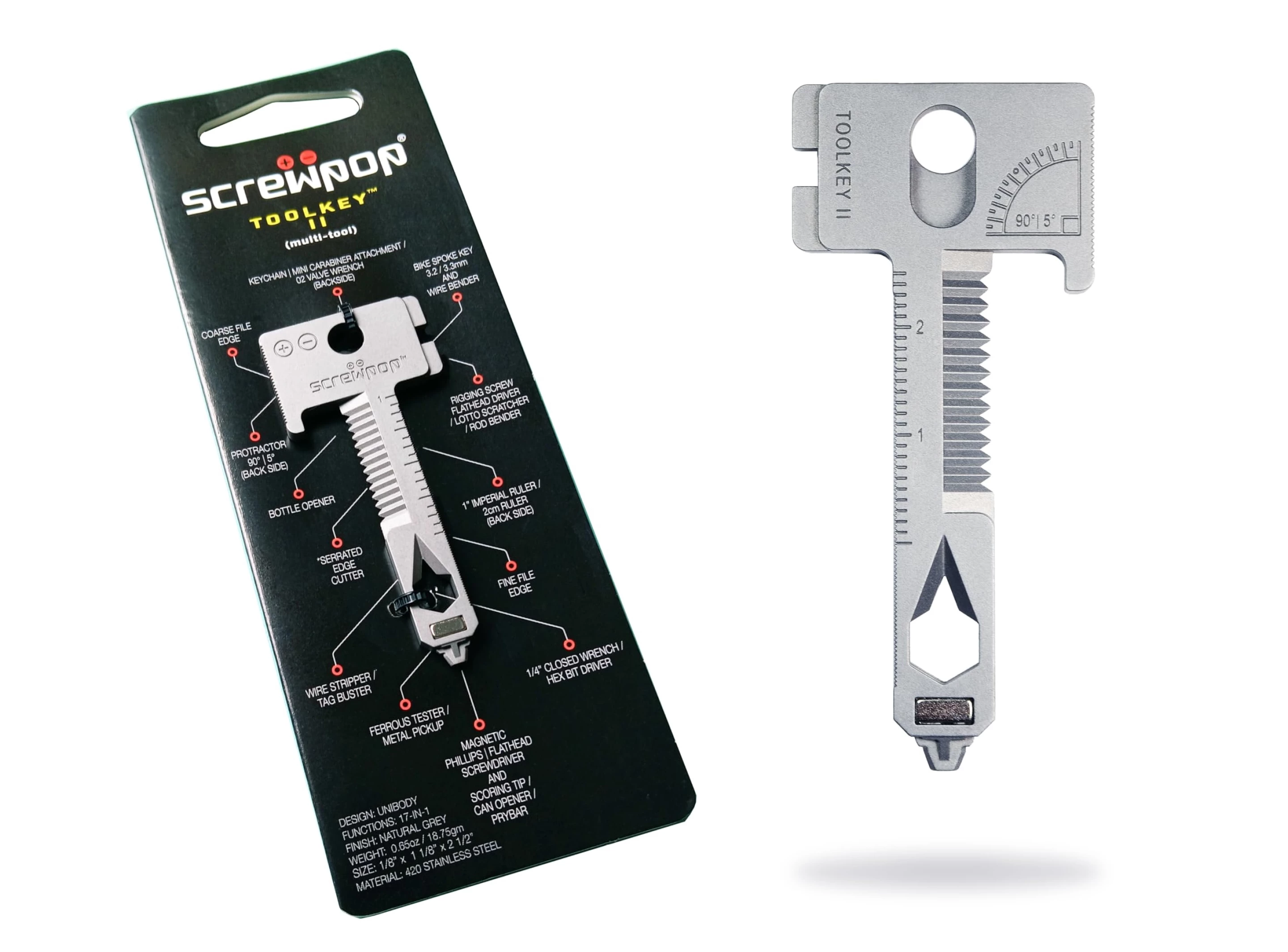Toolkey II claimed to include a magnetized first for a unibody multitool