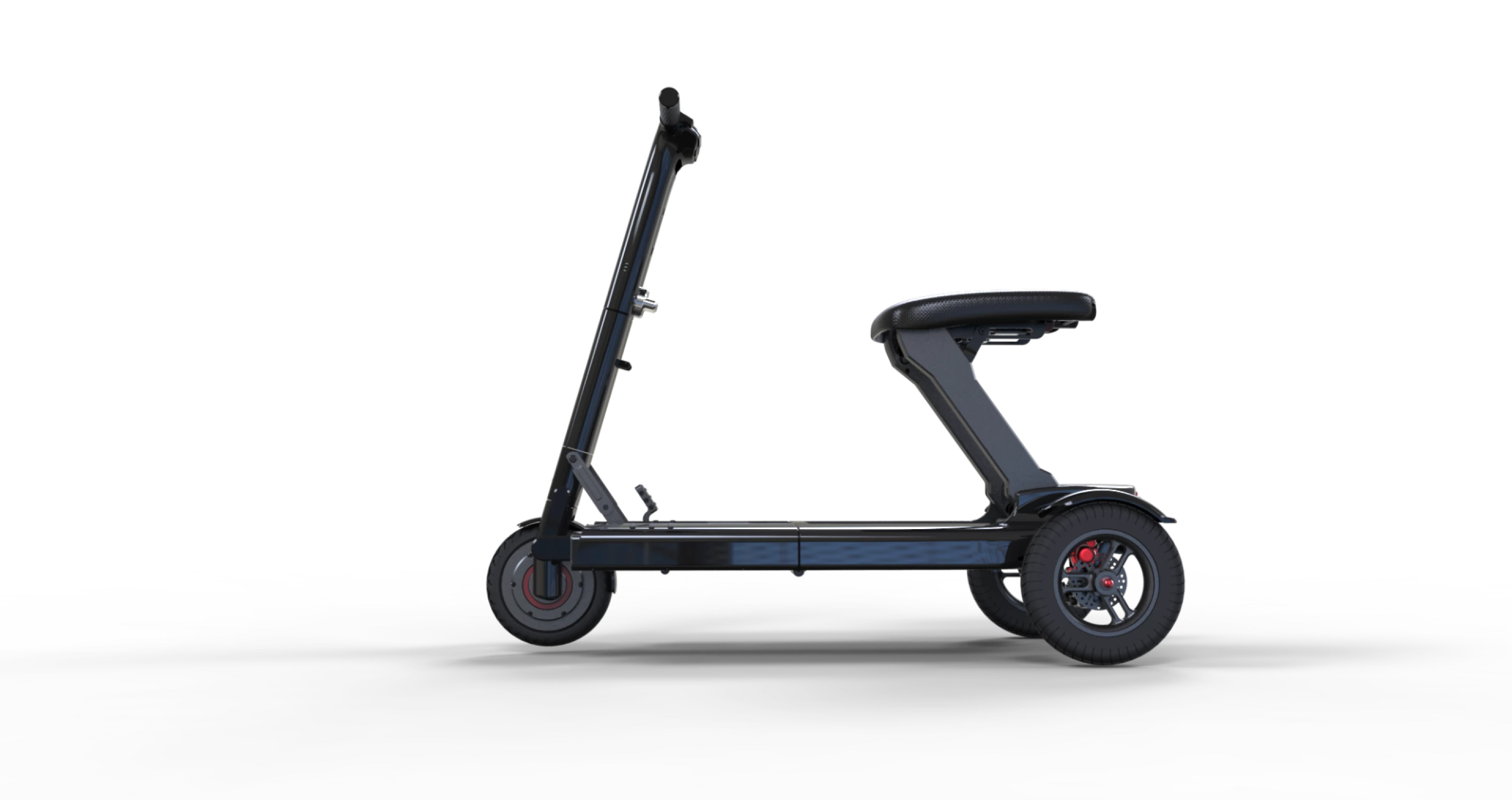 Relync folding, sit-atop three-wheel smart scooter eats up city miles