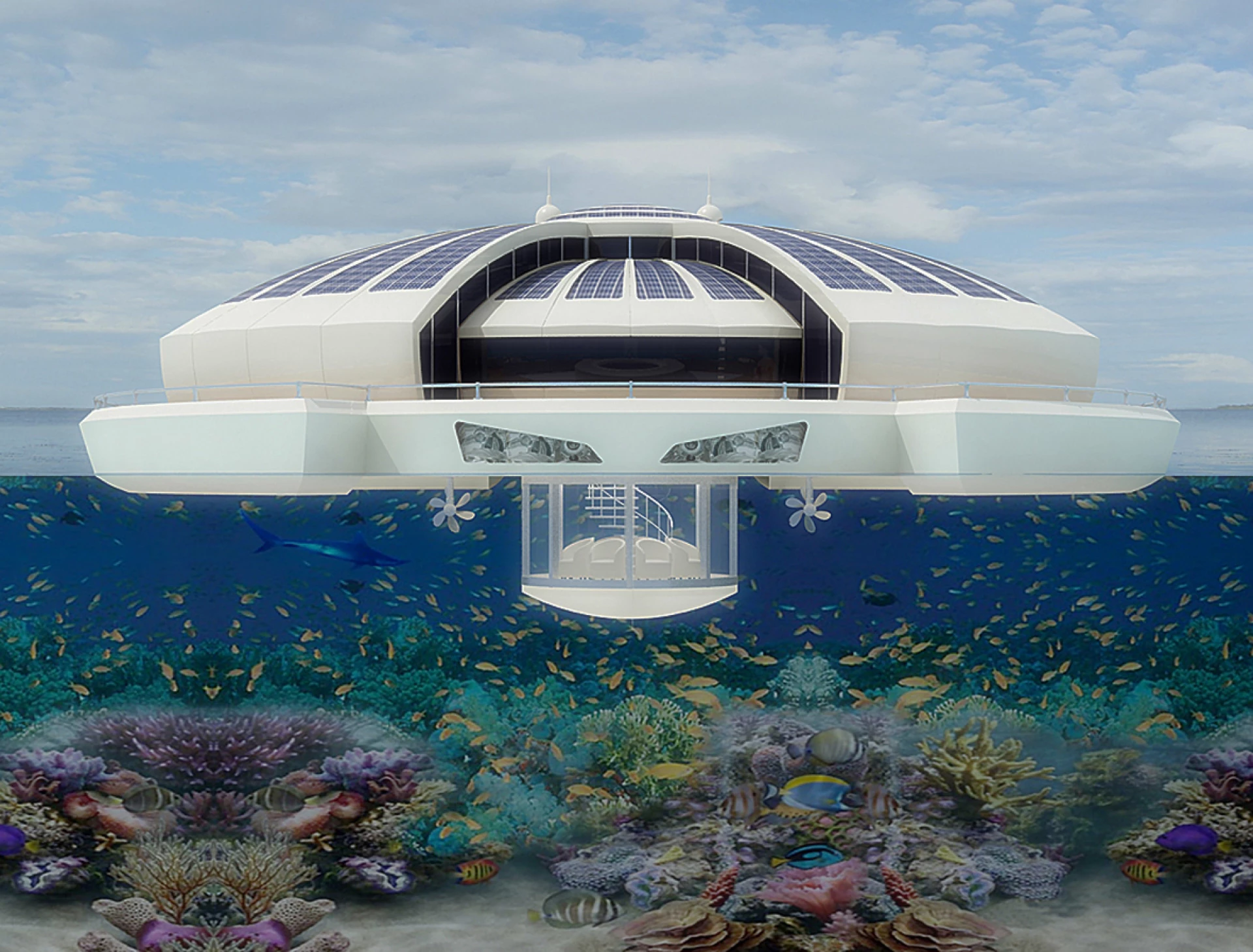 Conceptual floating hotel suite aims for energy autonomy