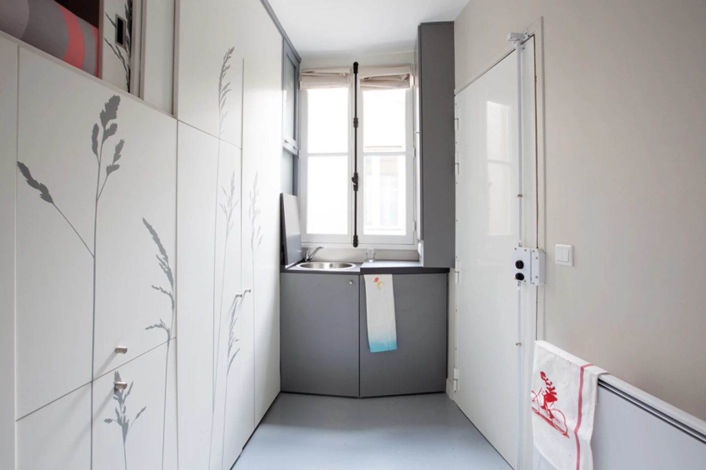 Ingenious use of space turns tiny Paris room into functional apartment