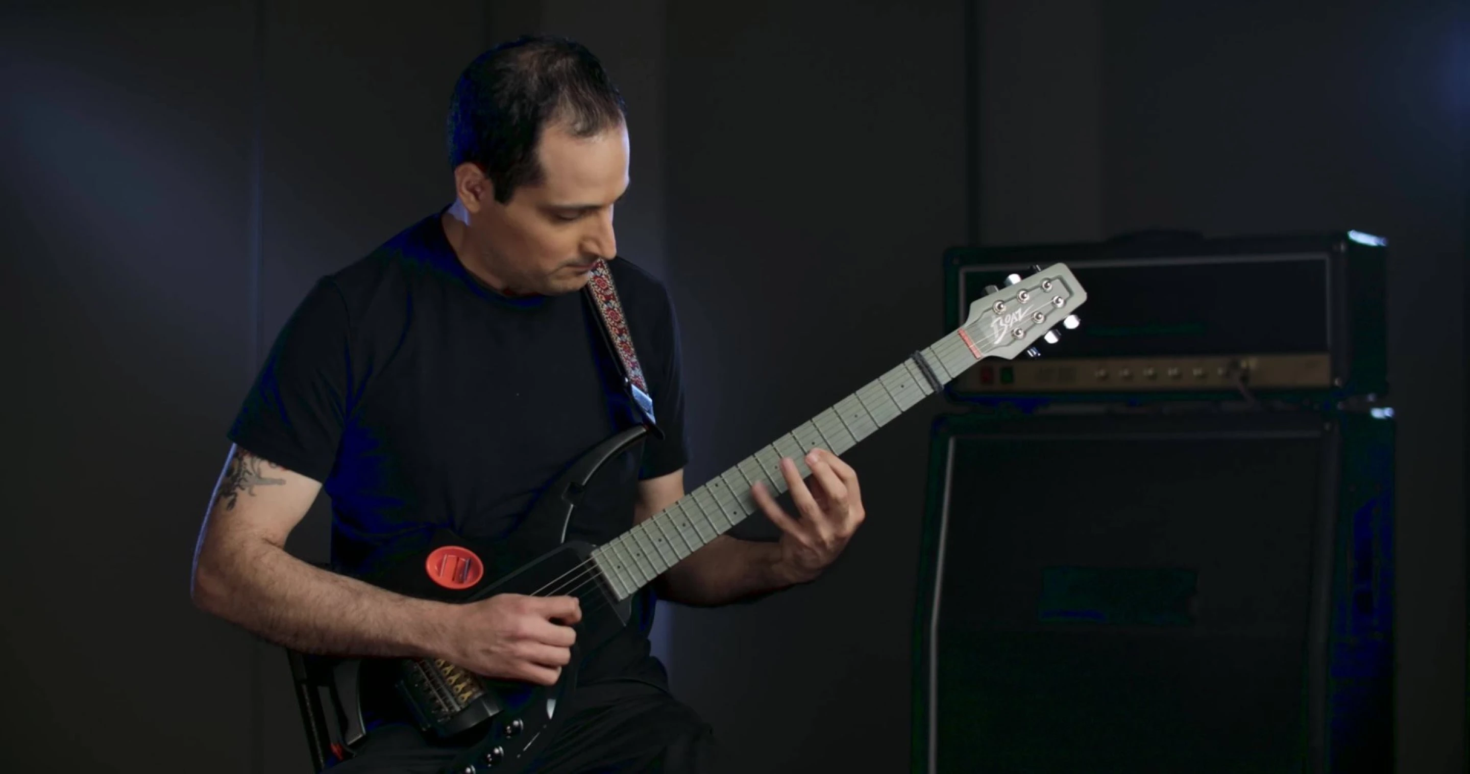 Modular plastic guitar offers up to 50 different combinations