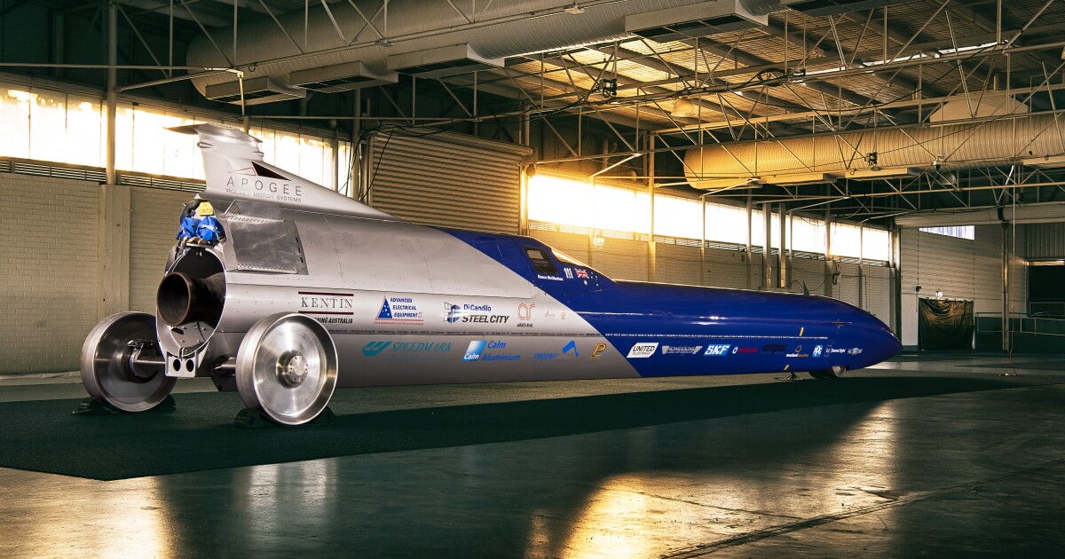 200,000-horsepower Aussie rocket car takes aim at 1,000 mph in 2022
