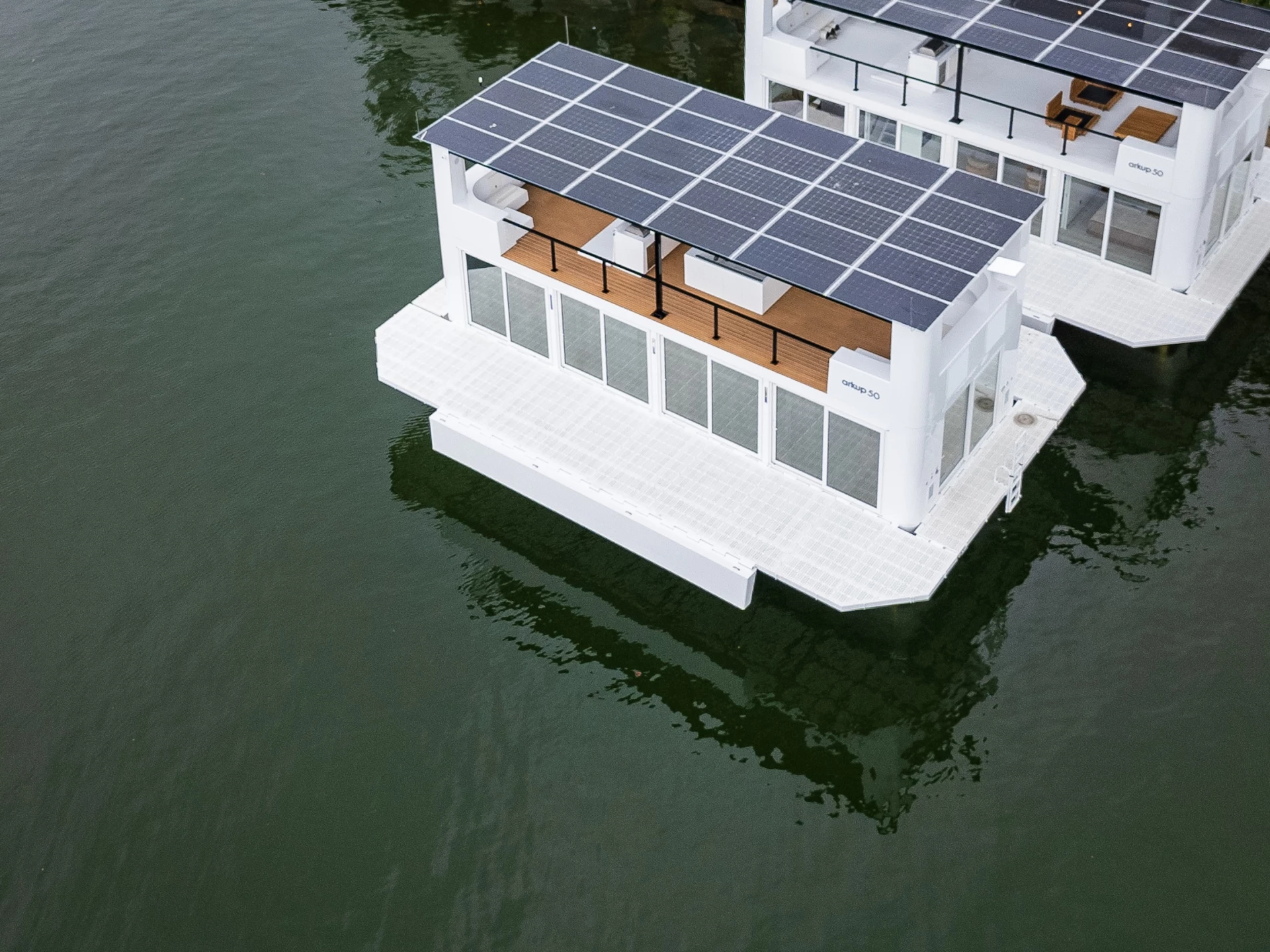 Futuristic floating home uses its sea legs to rise above the waves