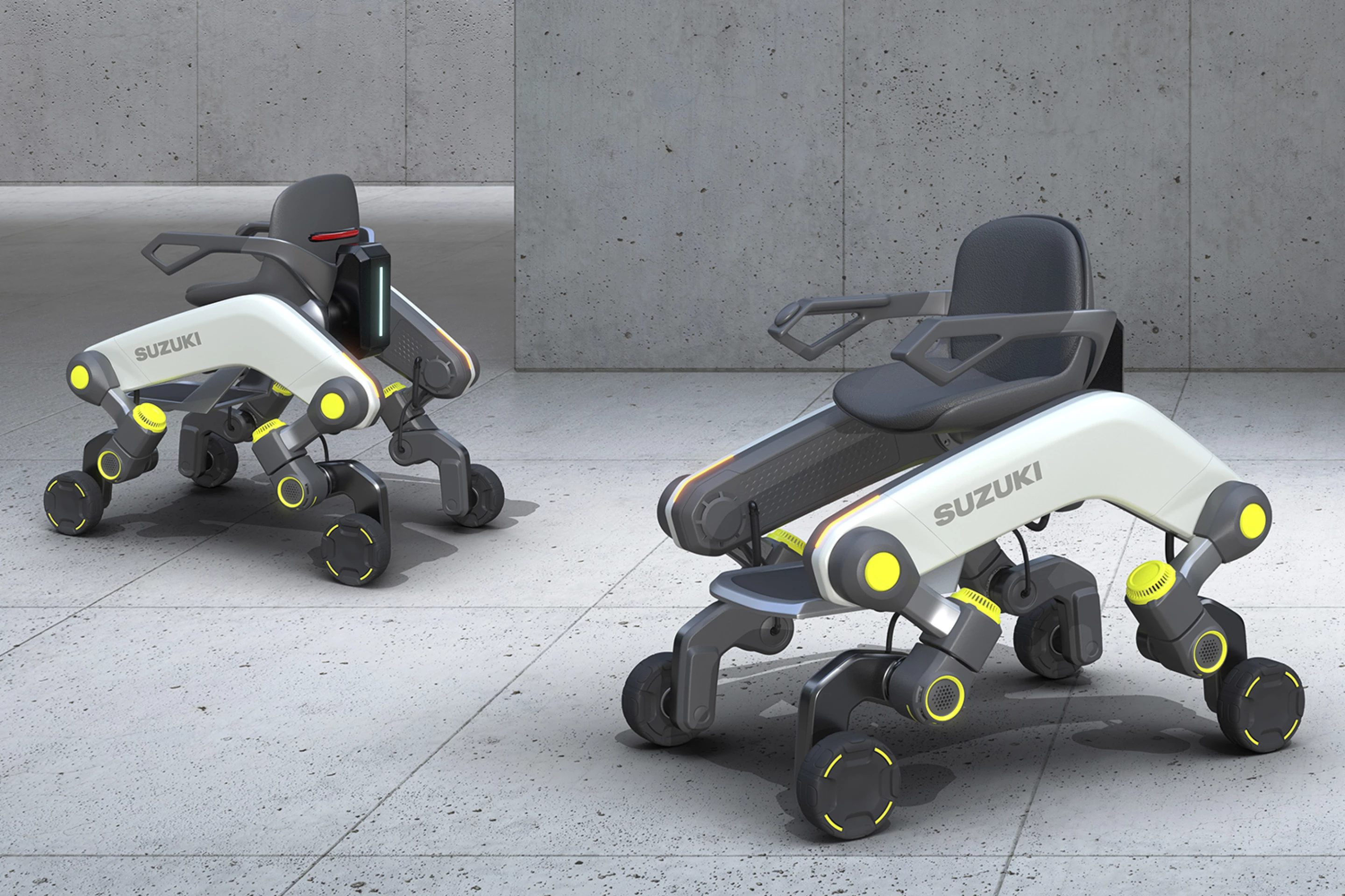 Suzuki unveils bizarre 4-legged, stair-climbing motorcycle