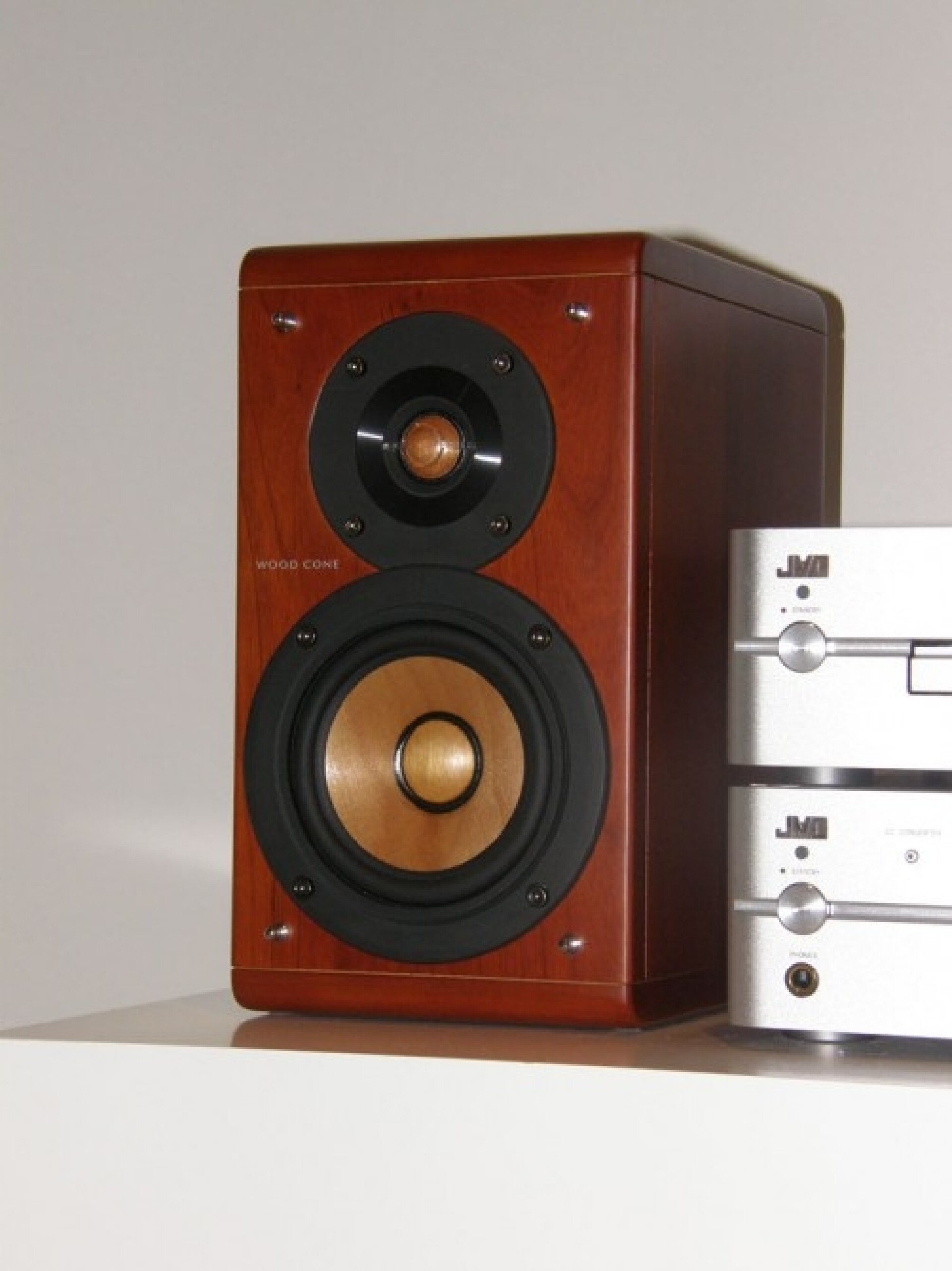 JVC's wood cone speakers