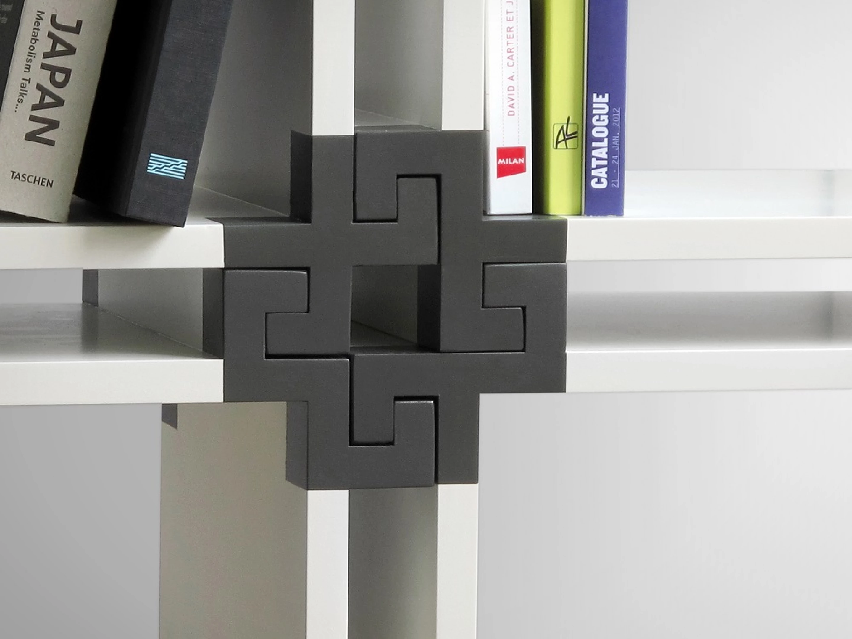 NV01 modular bookcase fits together like a giant jigsaw