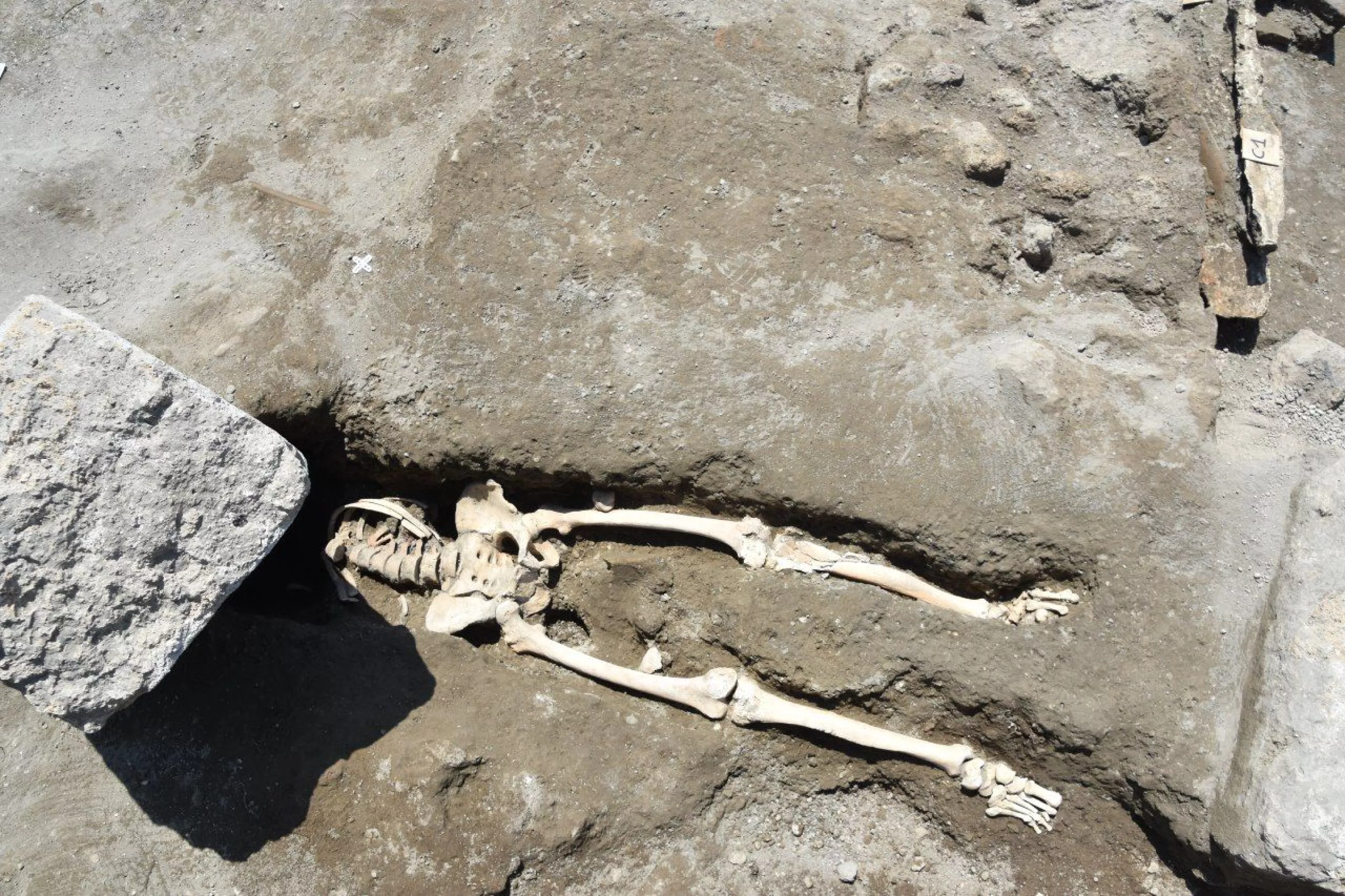 Pompeii skeleton found crushed under stone block while fleeing volcanic ...
