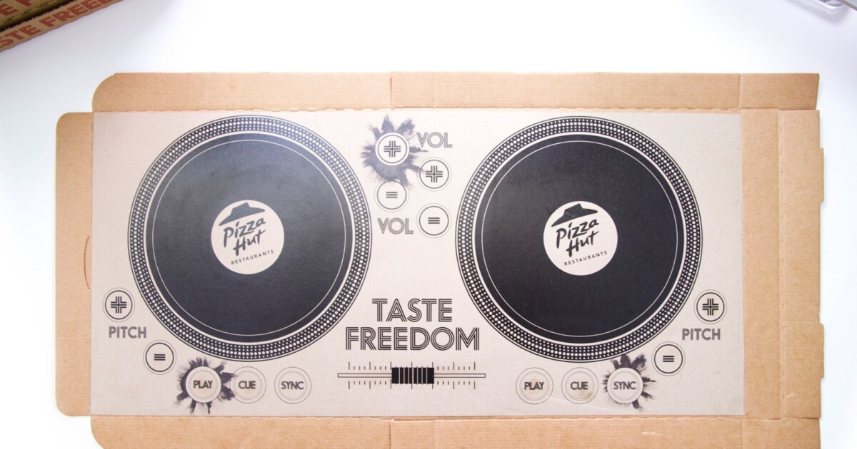 Pizza Hut serves up 12-inch platter for mixing and scratching