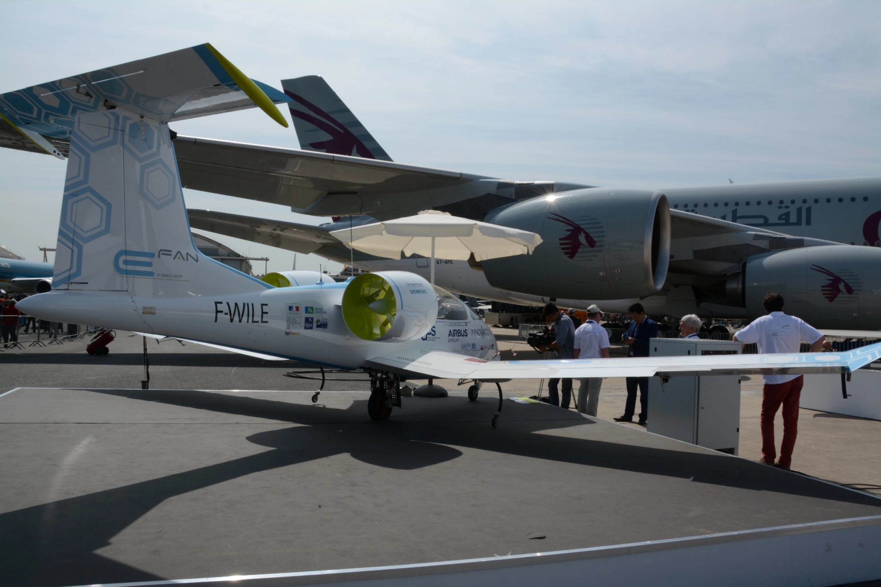 E-Fan 2.0 makes podium appearance at Le Bourget