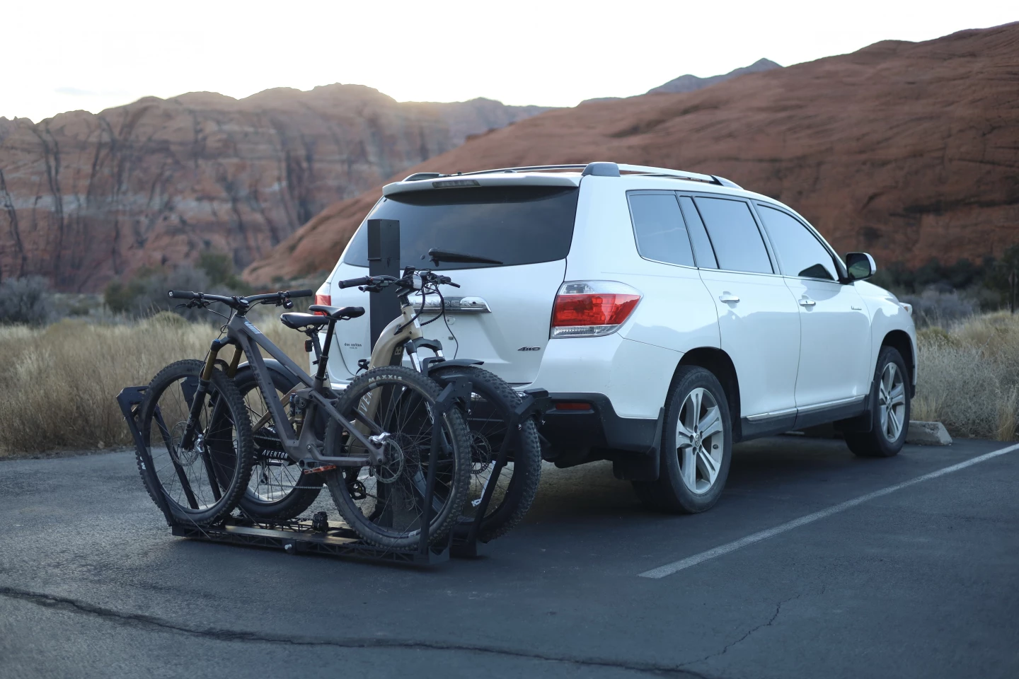Load 'n' Lift rack gets low and uses a motor for easier hefting of bikes