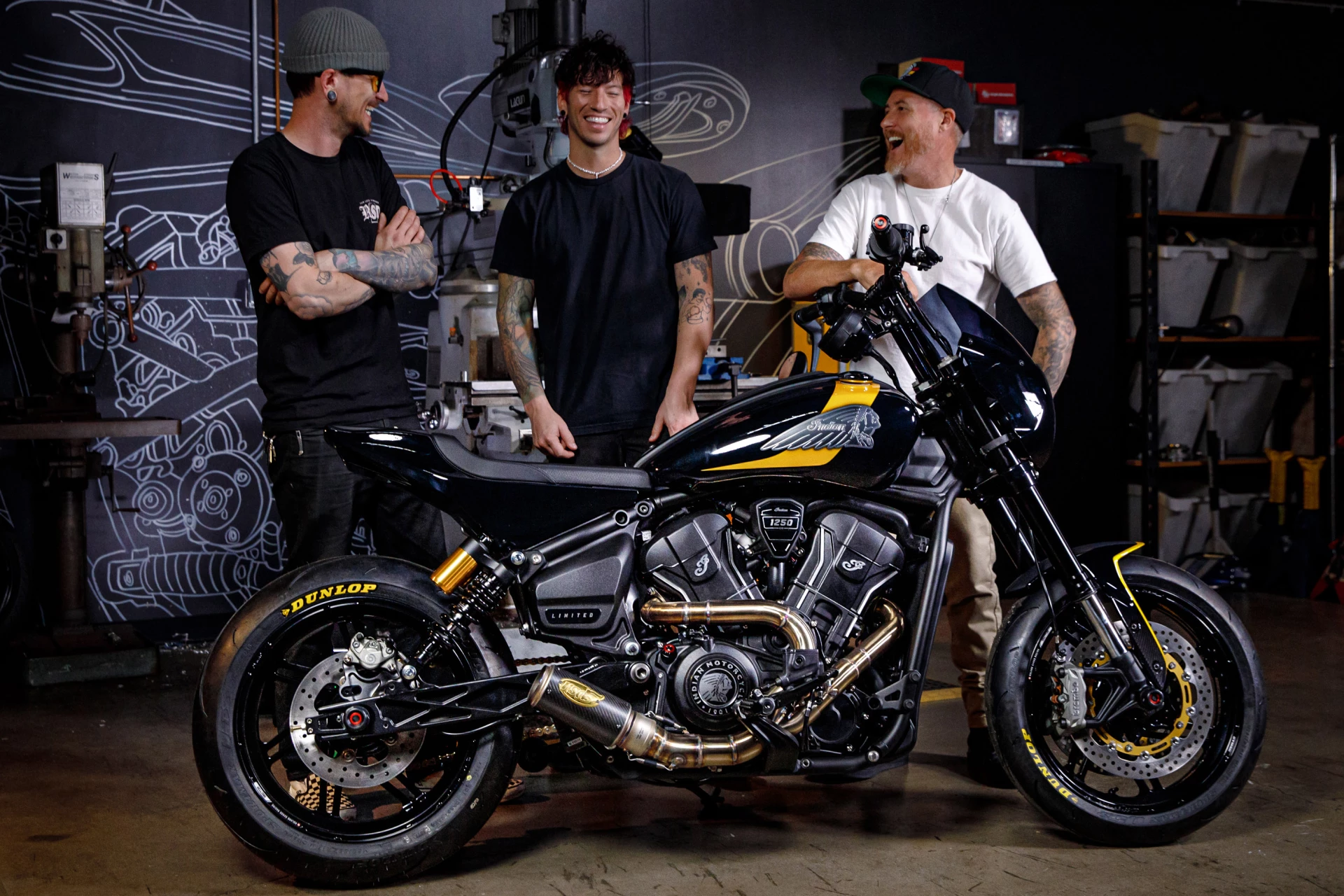 Roland Sands crosses an Indian Scout with an FTR for rockstar Josh Dun