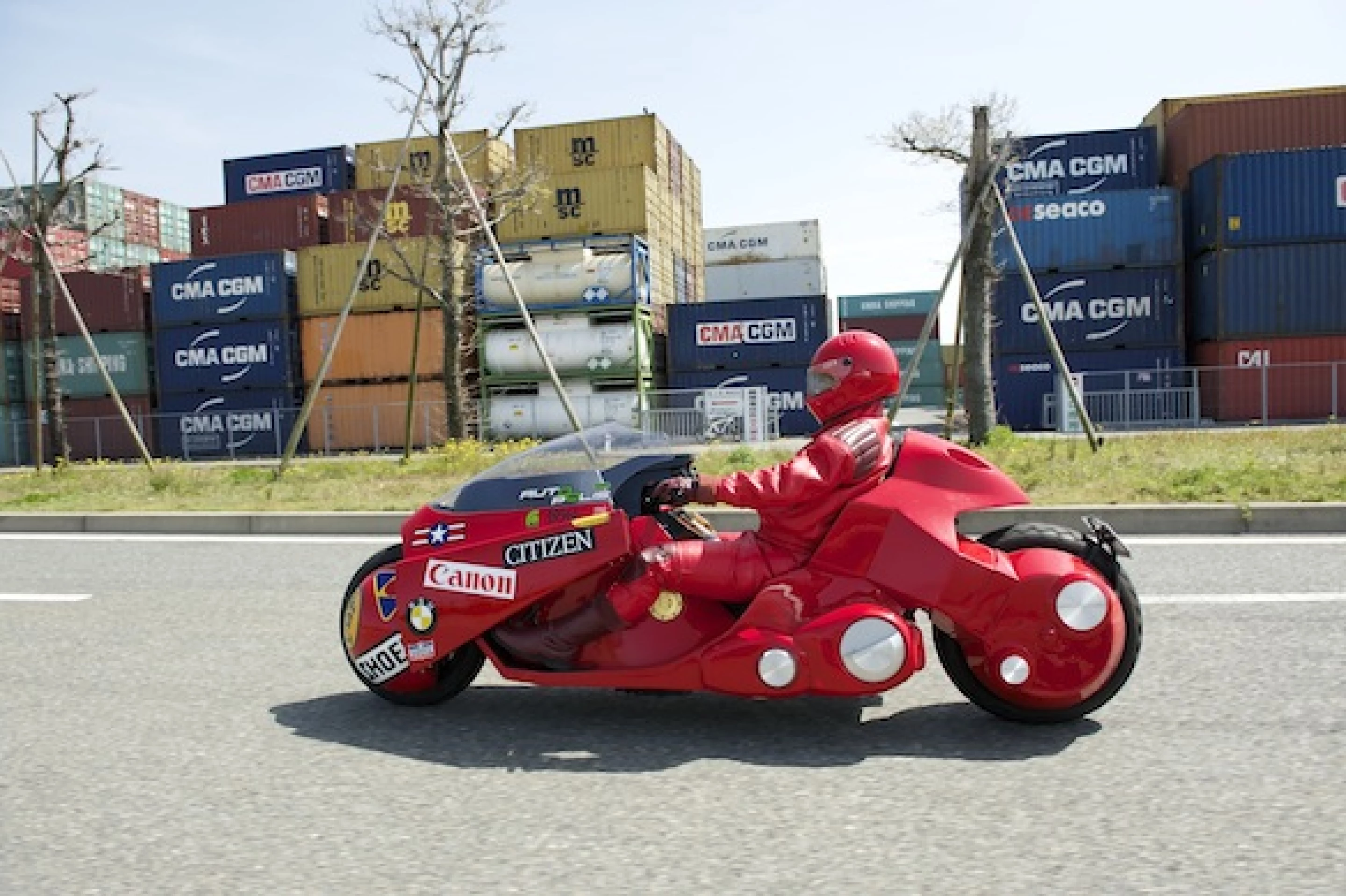 Akira's iconic motorcycle races through Japan