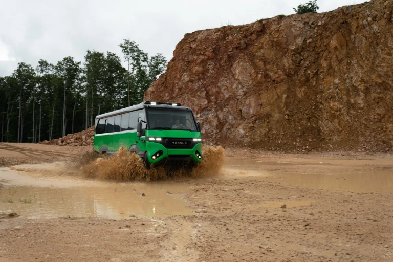 Torsus updates its terrain-devouring Praetorian off-road bus