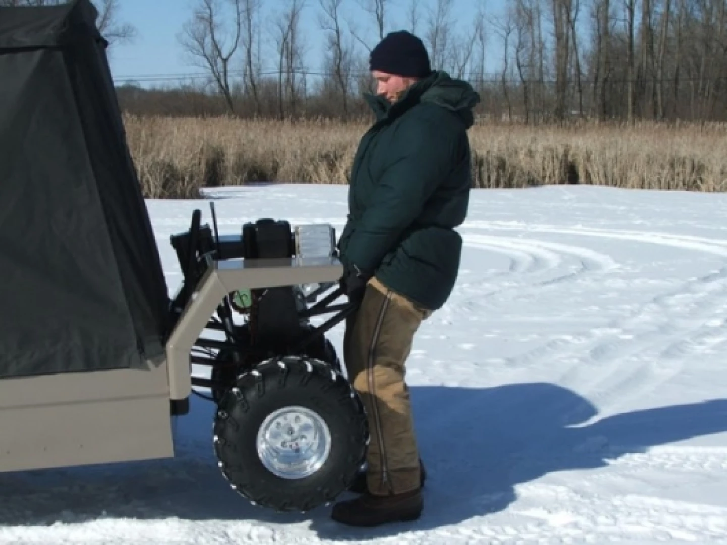 The Wilcraft amphibious ice-fishing vehicle
