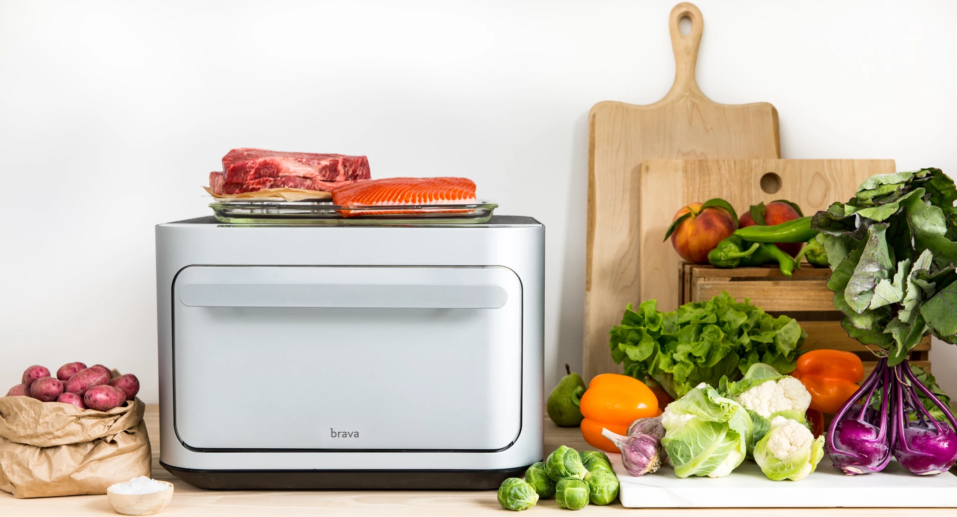 Brava countertop oven cooks with visible and infrared light