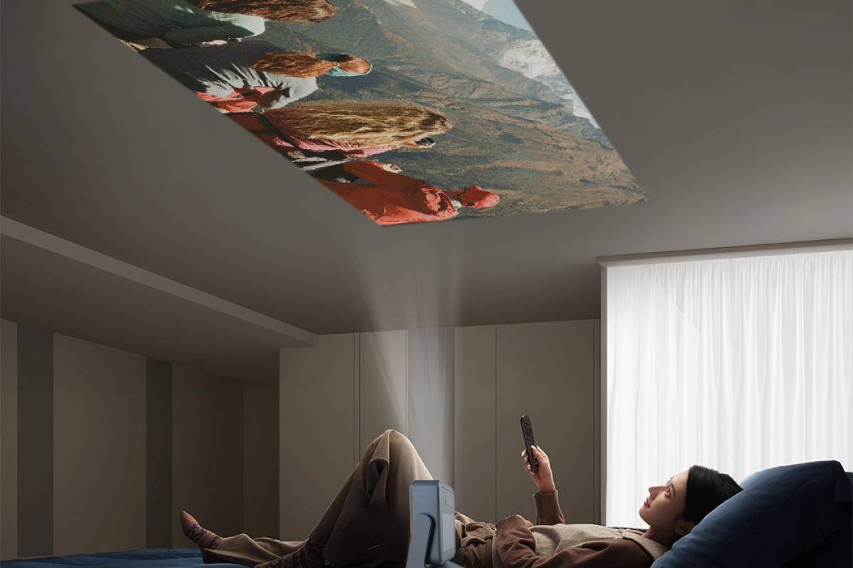 Tilting 4K projector shines the spotlight on versatility