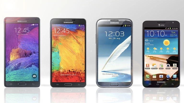 Comparing the four Samsung Galaxy Notes