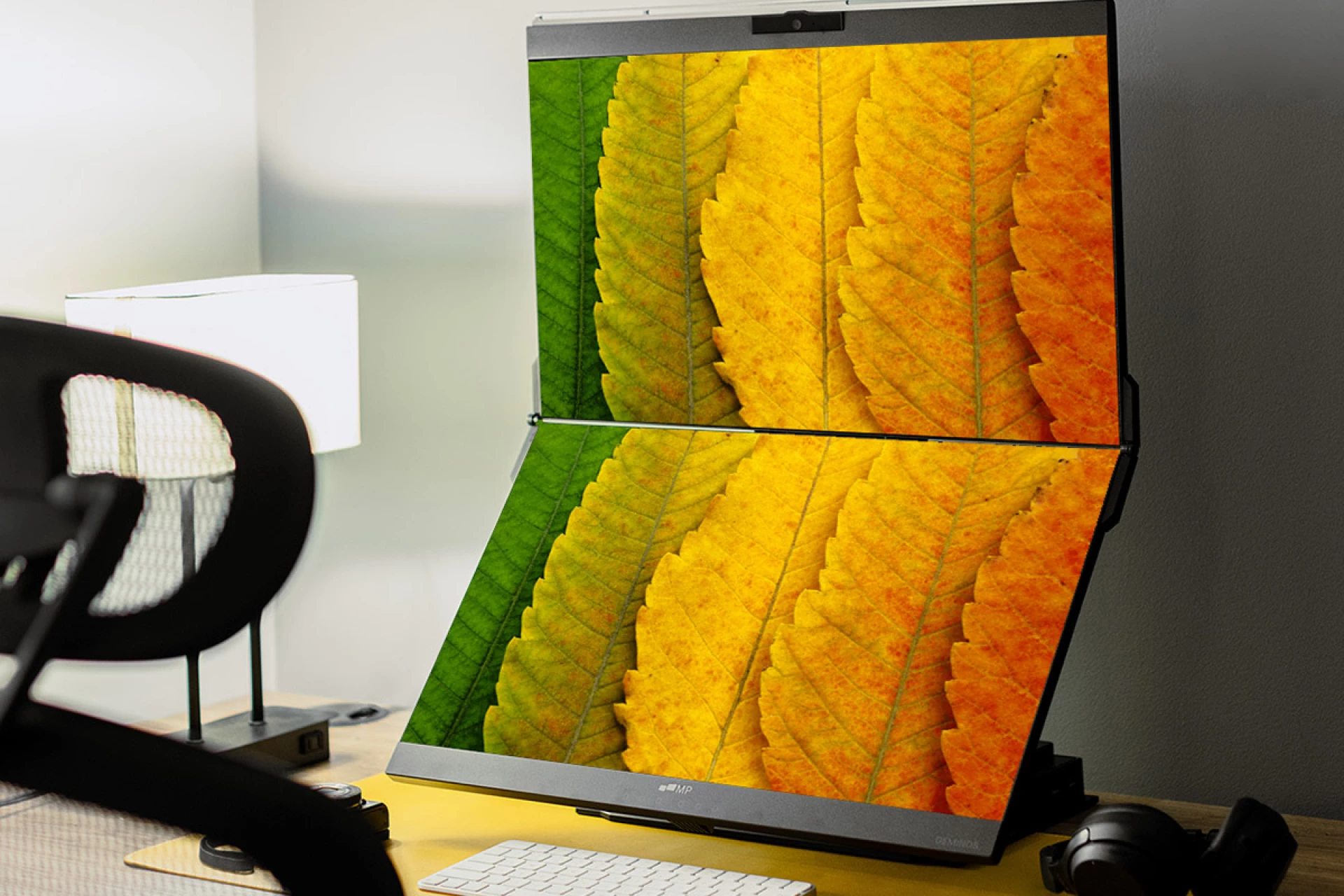 Increase your productivity with this Geminos Stacked Dual 24" Monitor