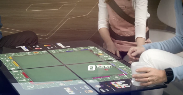 Panasonic's autonomous car cabin sits you at an interactive display table