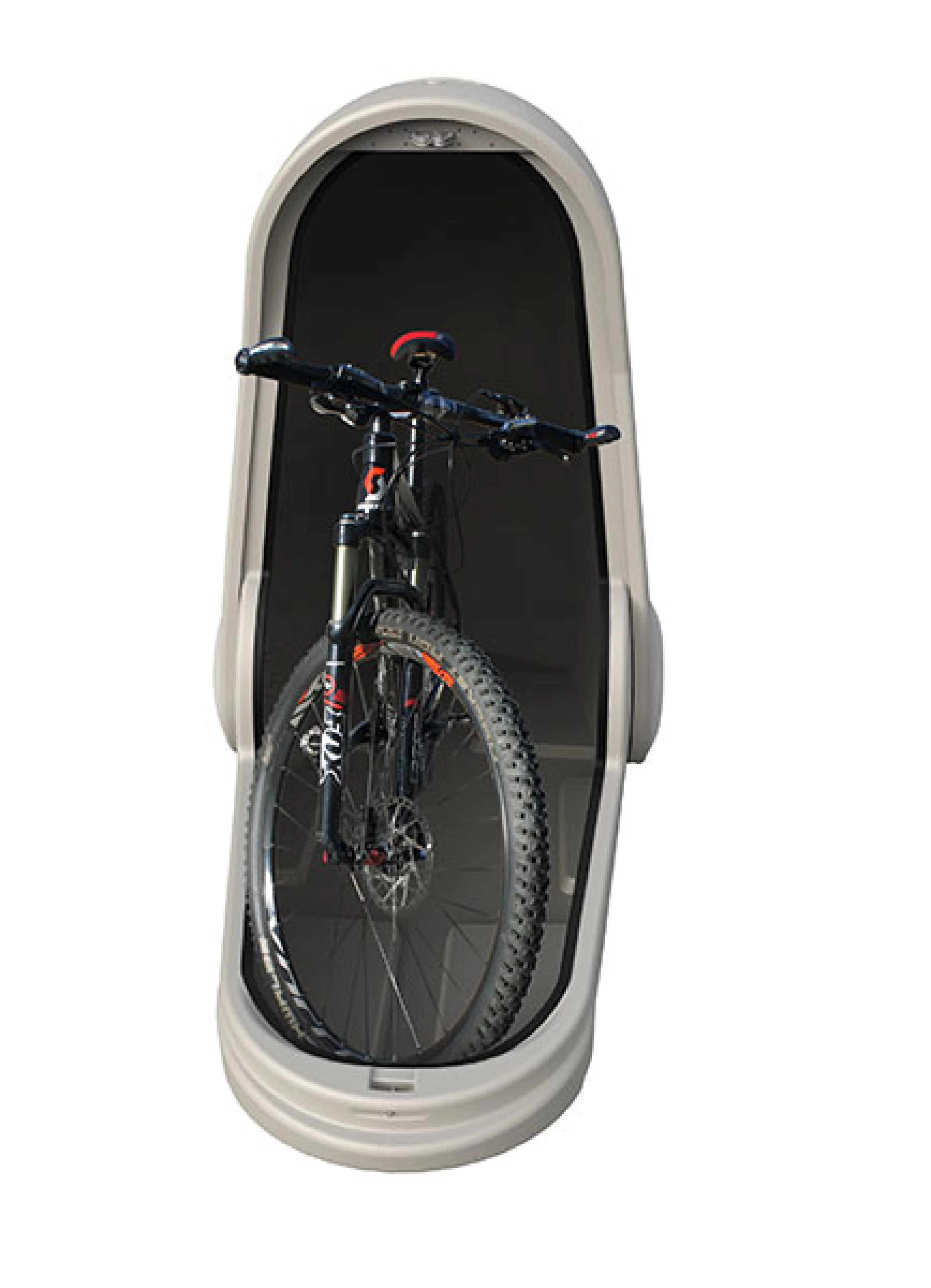 Waterproof locking capsule keeps your bike covered