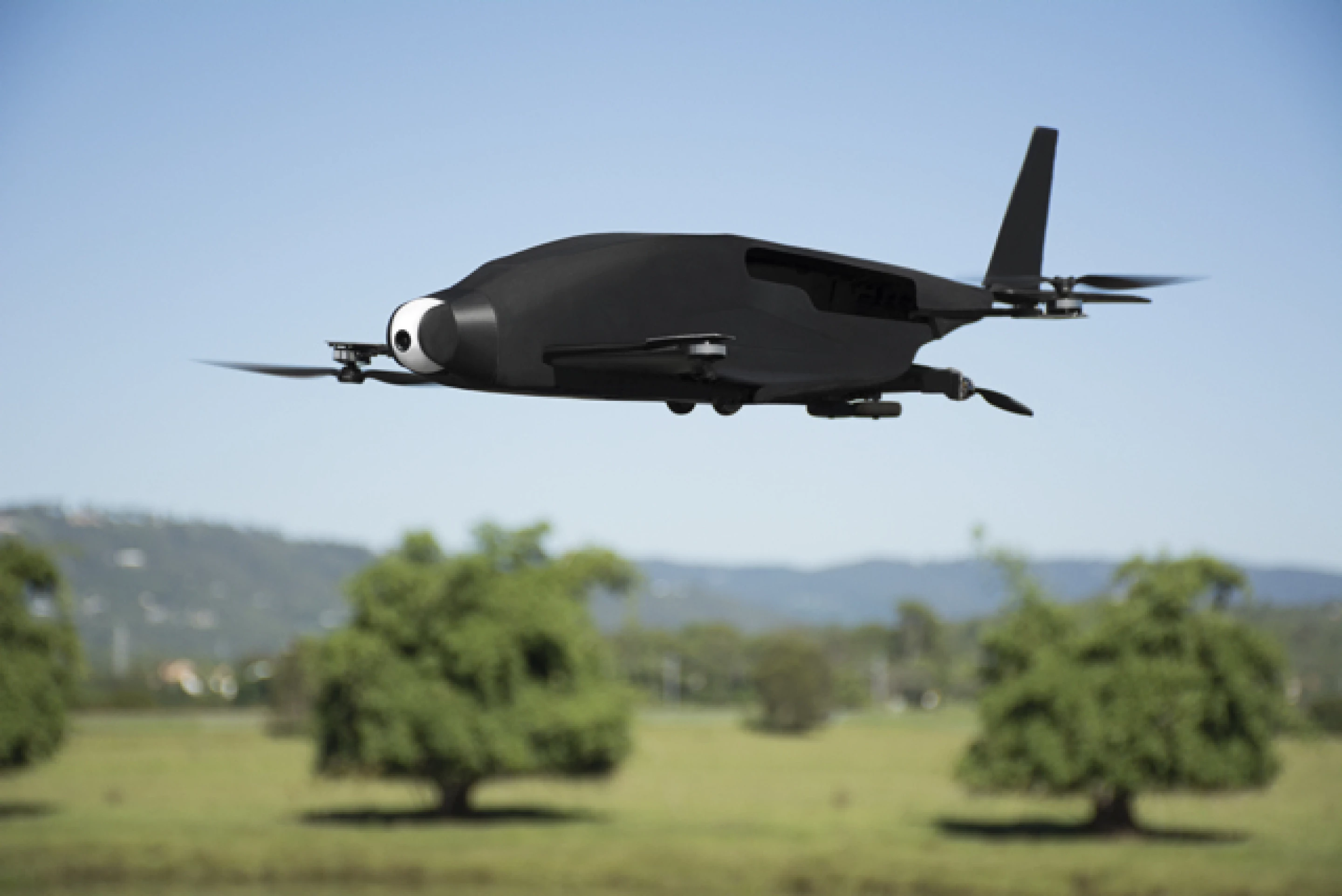 SkyProwler combines a quadcopter and a fixed-wing airplane in one device