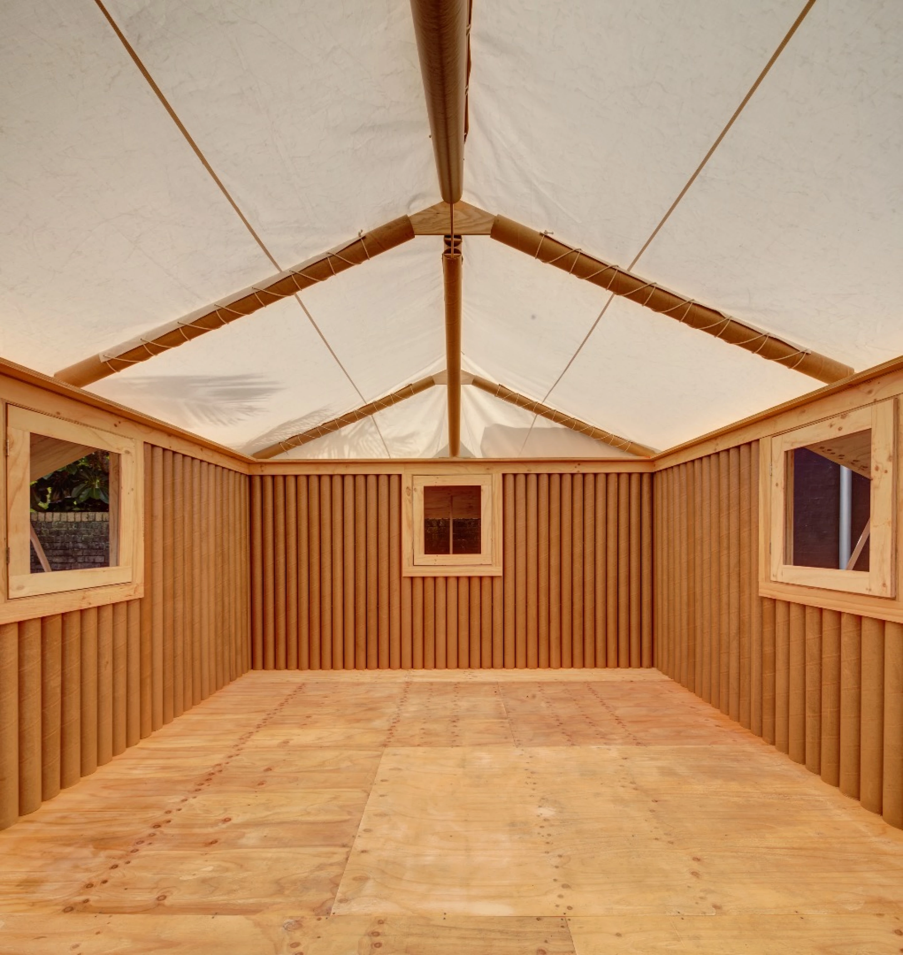 Shigeru Ban's cardboard and bamboo shelters highlighted in new exhibit