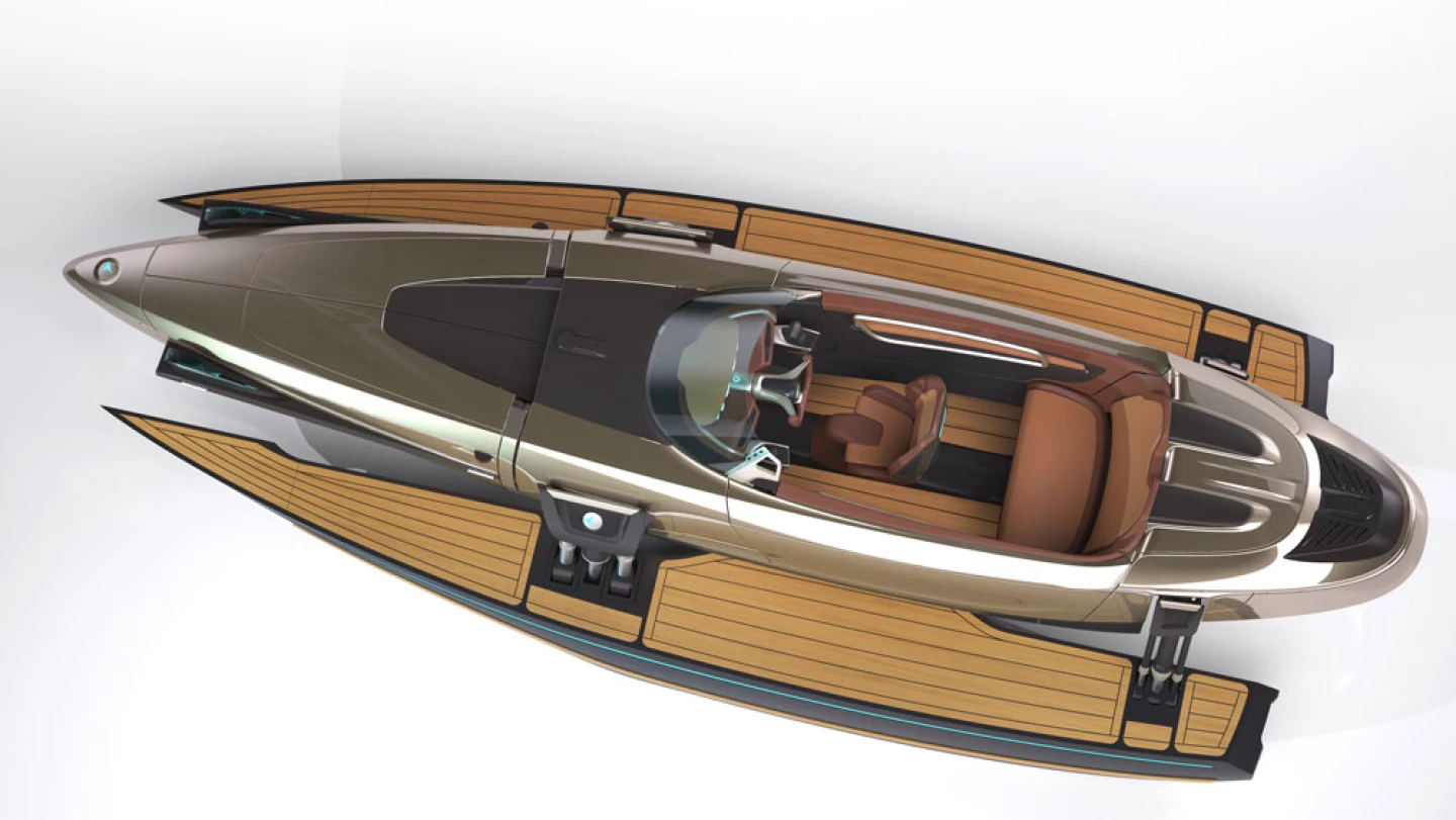 High-tech watercraft transforms from monohull, to catamaran, to ...