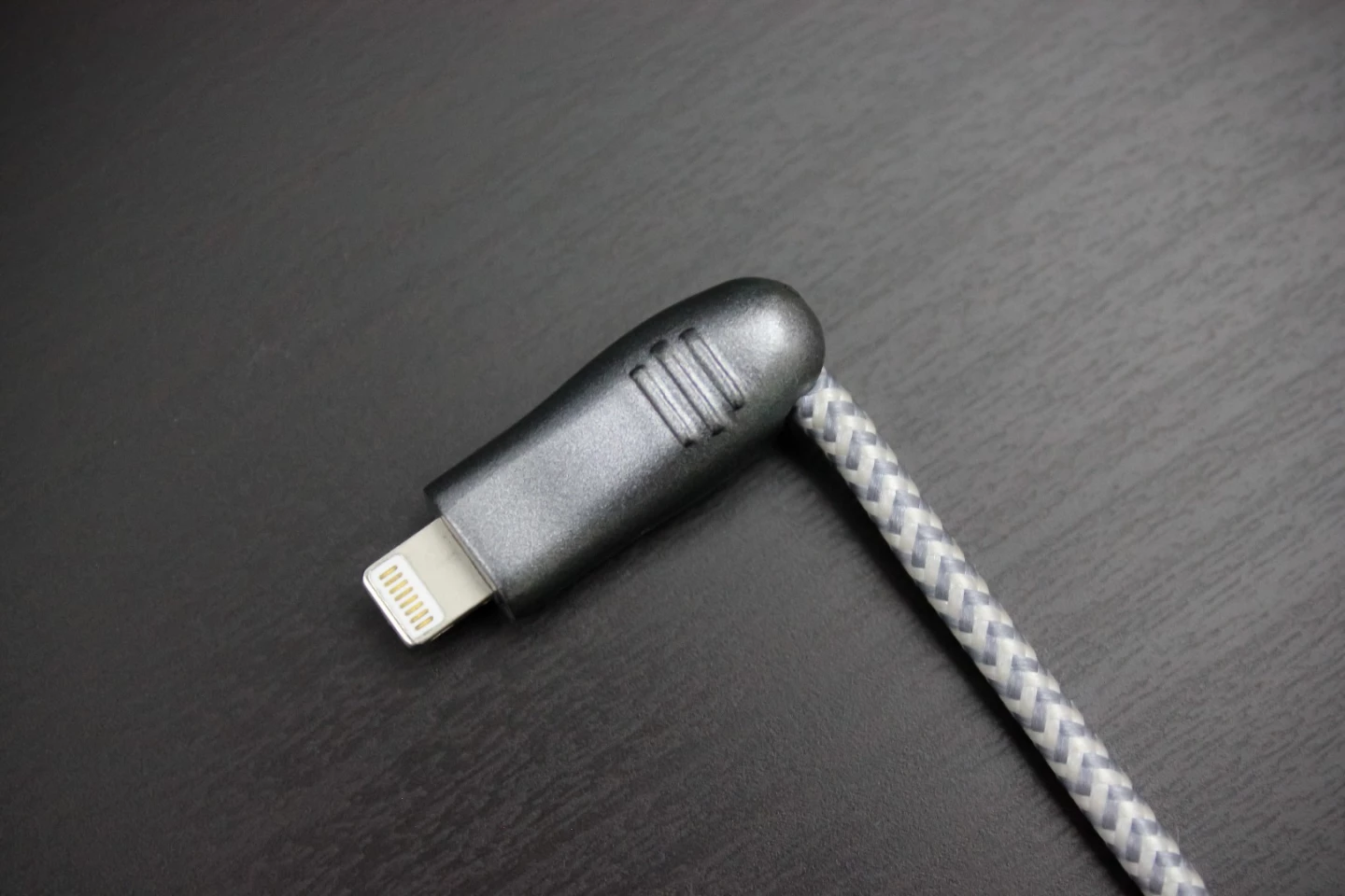 Rotating charger cable stays flexible to avoid the fray
