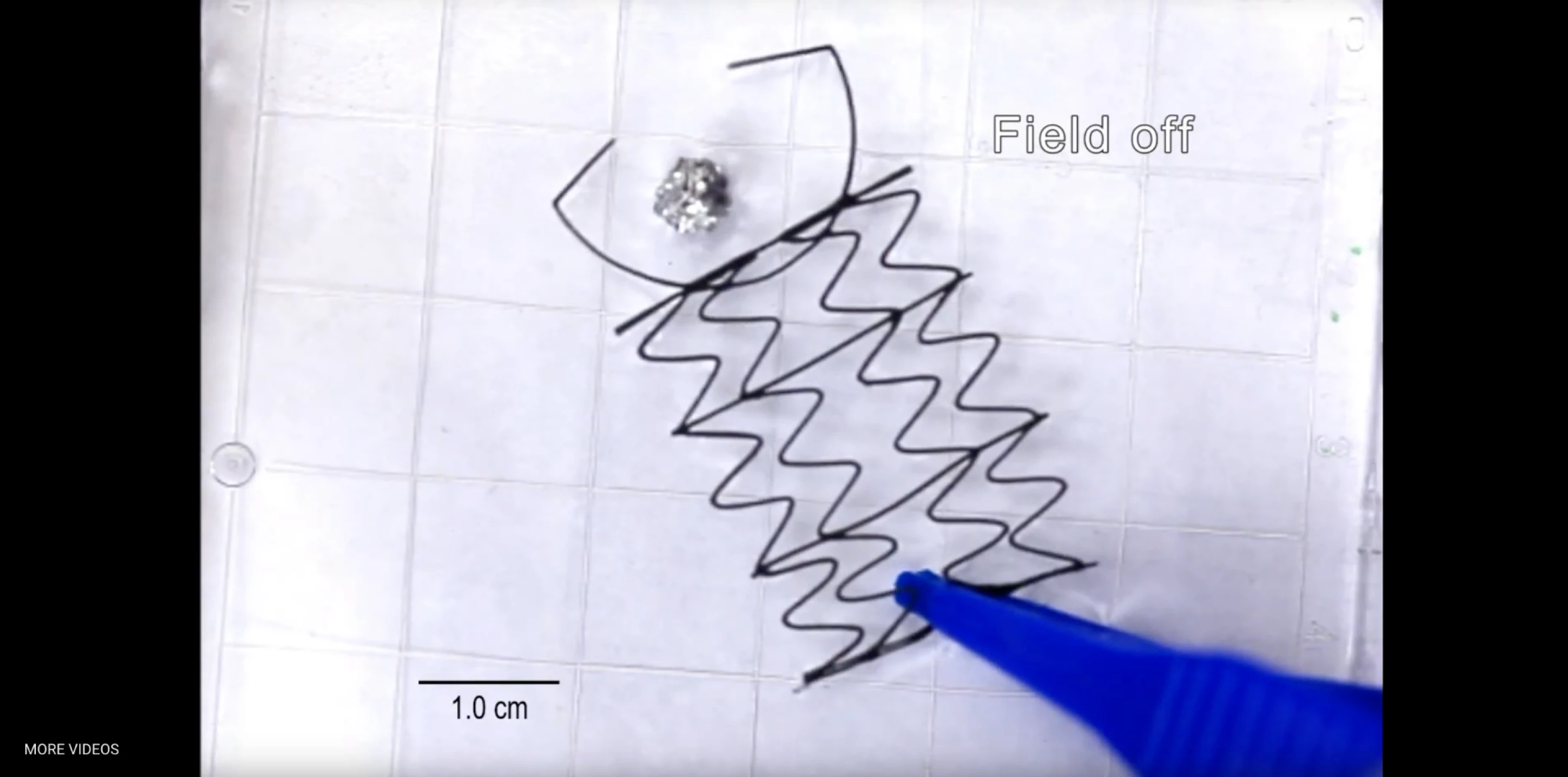 3D printed, magnetic mesh "robots" float, bend and grab on demand
