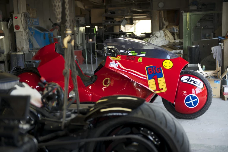 Akira's iconic motorcycle races through Japan
