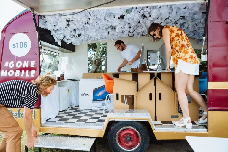 NZ architects transform retro caravan into a mobile office