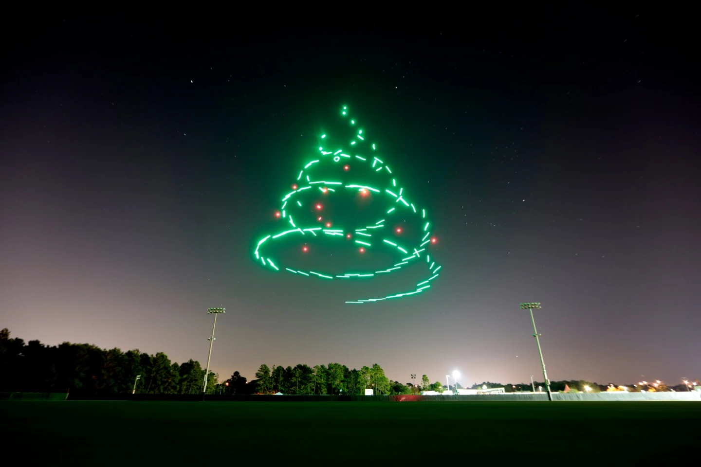 Intel's Shooting Star drones bring flying Christmas lights to Disney World
