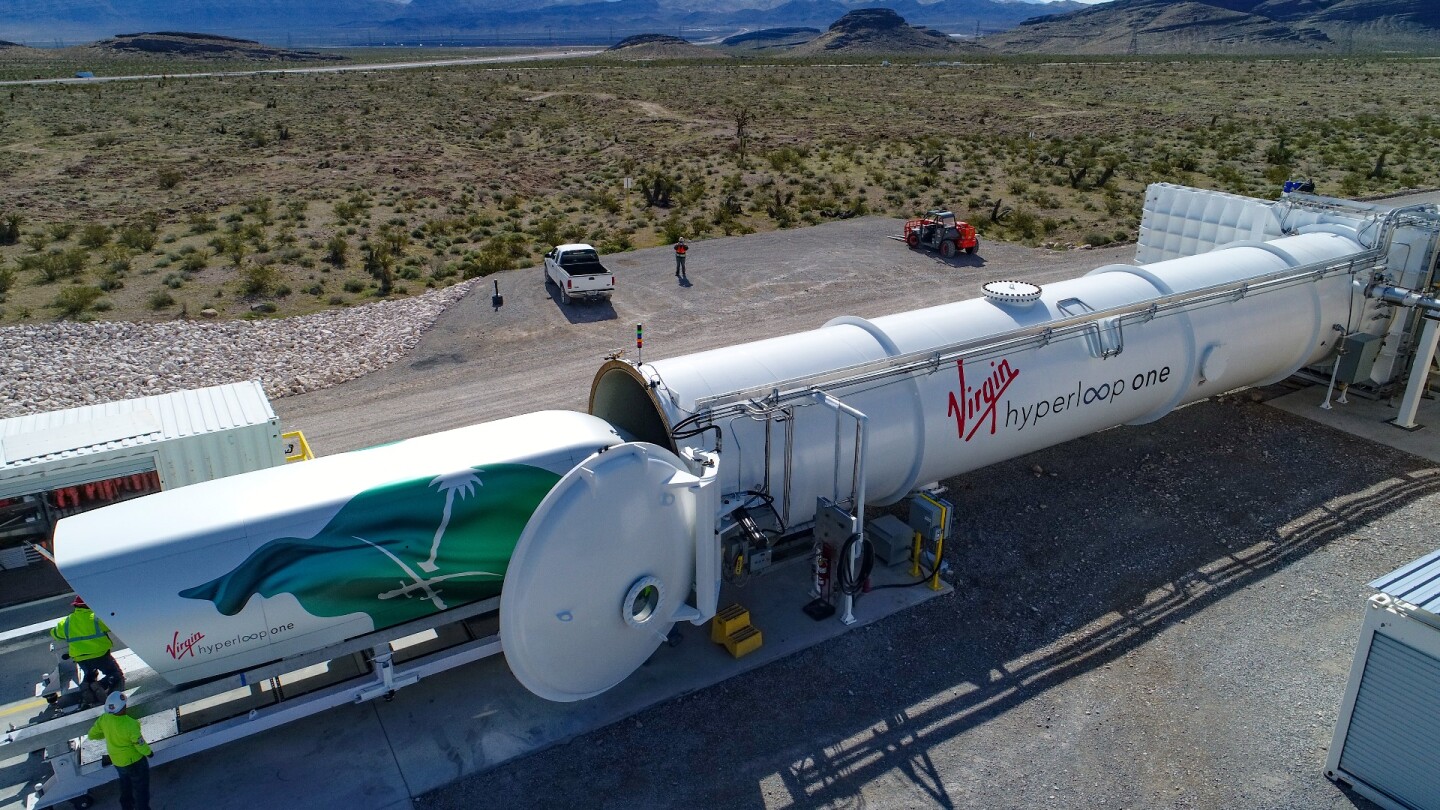 Virgin Hyperloop One shows off shiny new passenger pod for Saudi Arabia