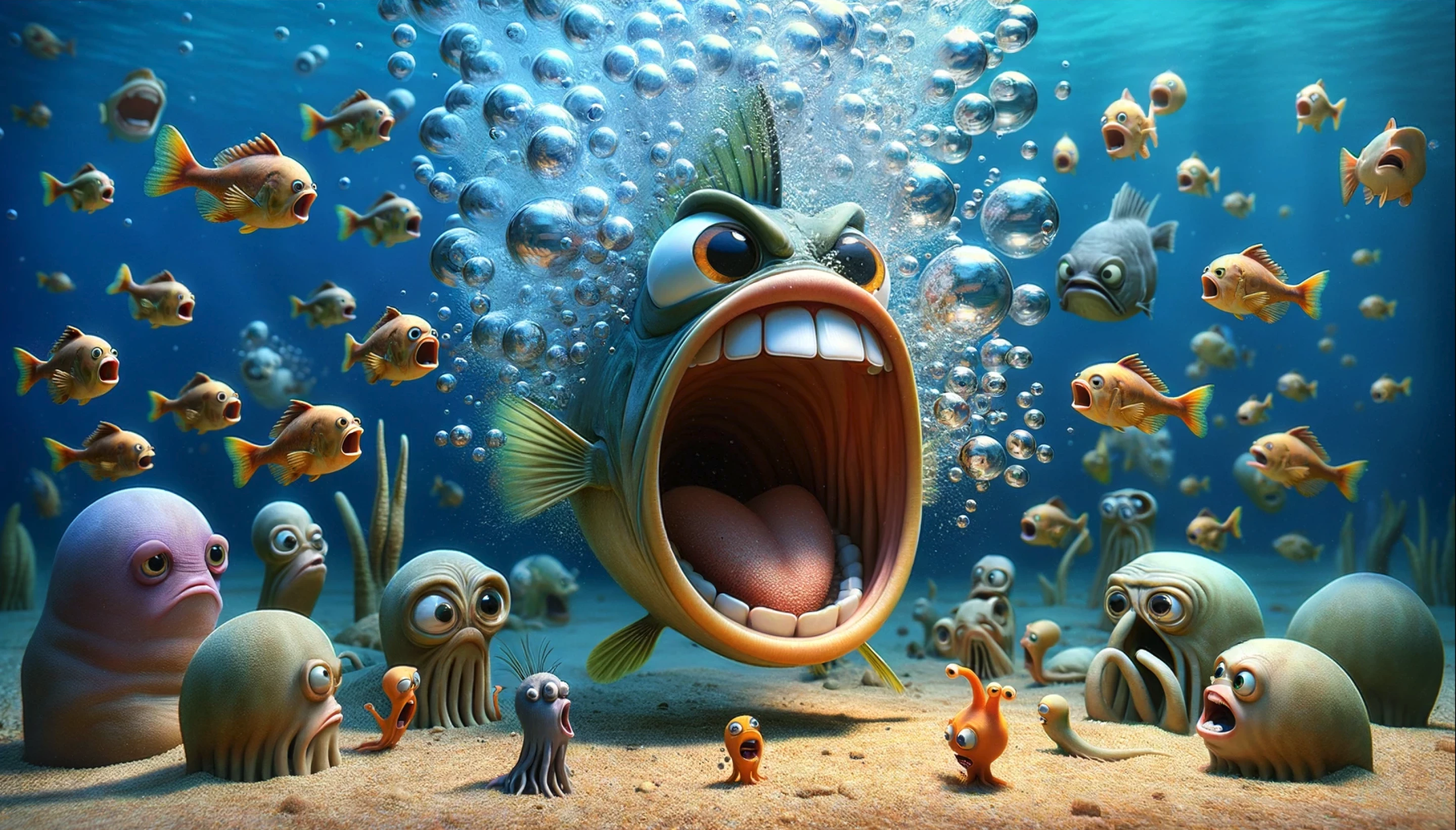 I SAID, HALF-INCH FISH COMMUNICATES AT 140 DECIBELS!!!