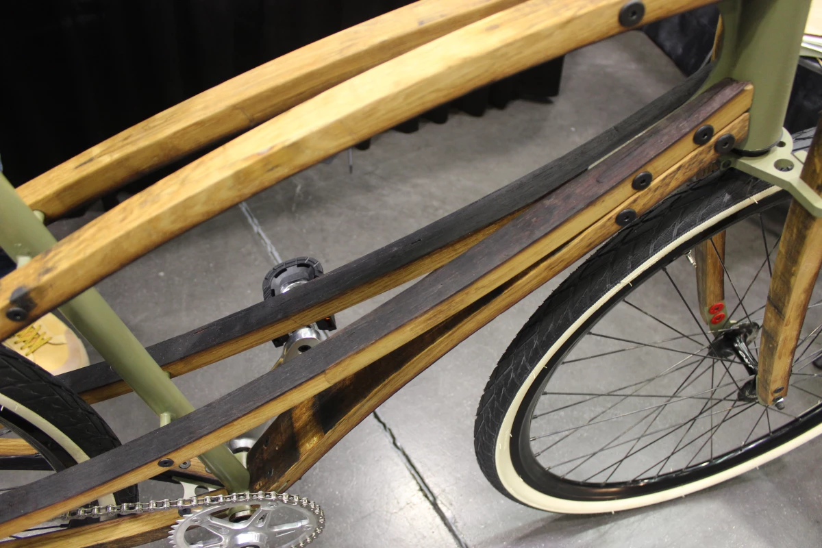 The classy Cooper Bicycle is made from old wine barrels