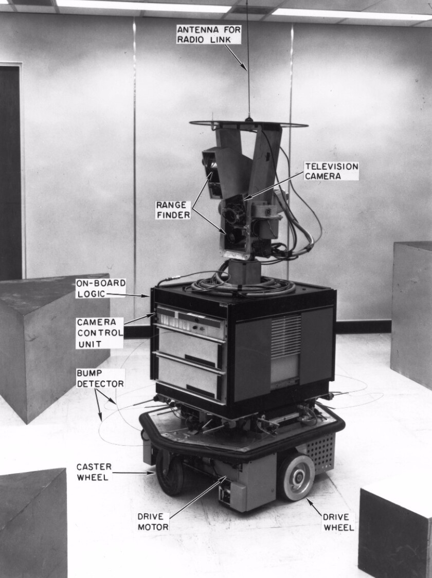 Fifty years of Shakey, the "world's first electronic person"