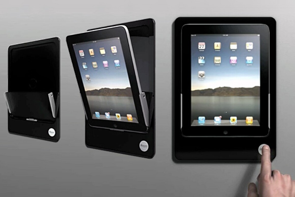 iRoom iDock is the world’s first motorized, in-wall iPad dock