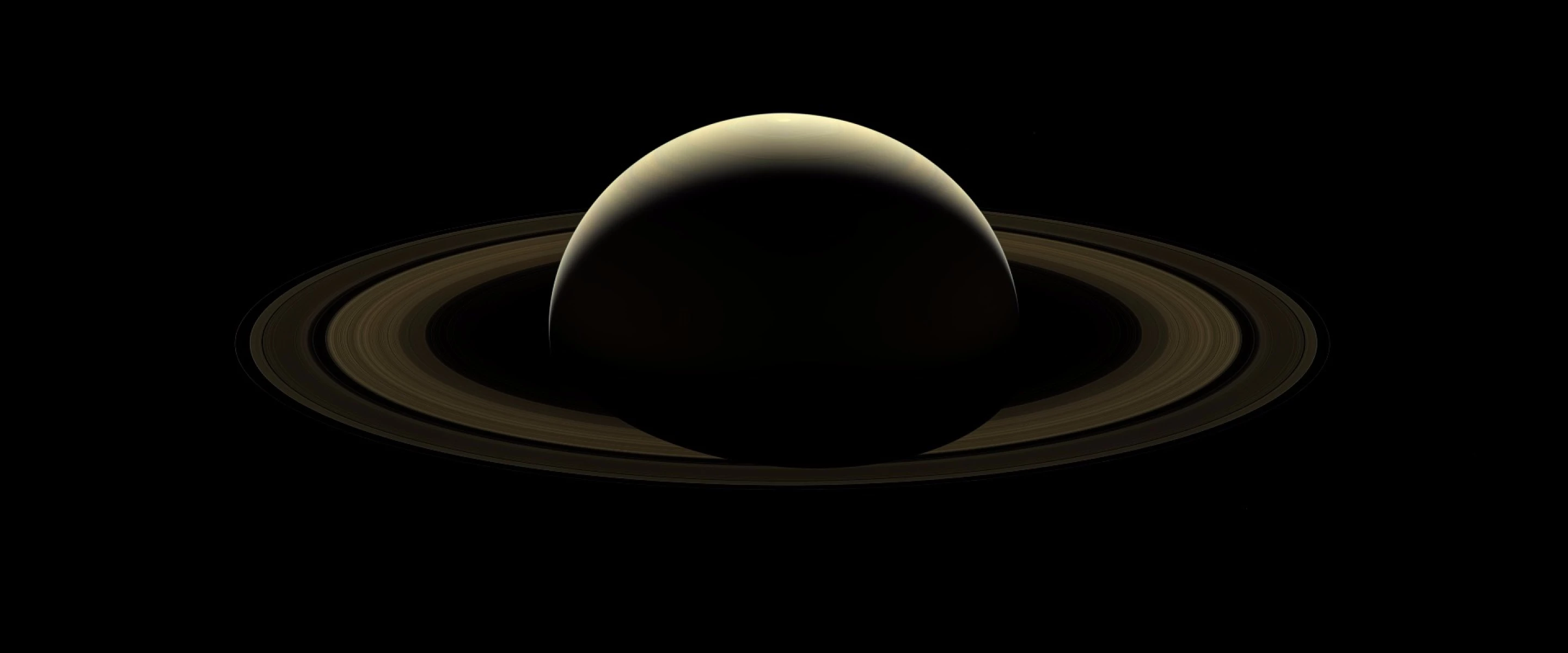 Farewell image of Saturn stitched together from final Cassini orbit